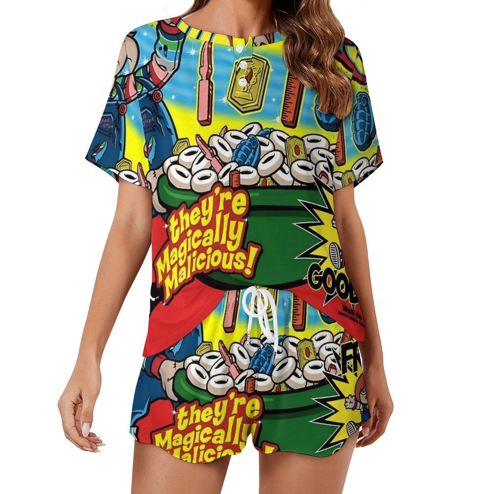 Bride of Chucky Women's Short Sleeve Casual Pajama Set 2XL - Walmart.com