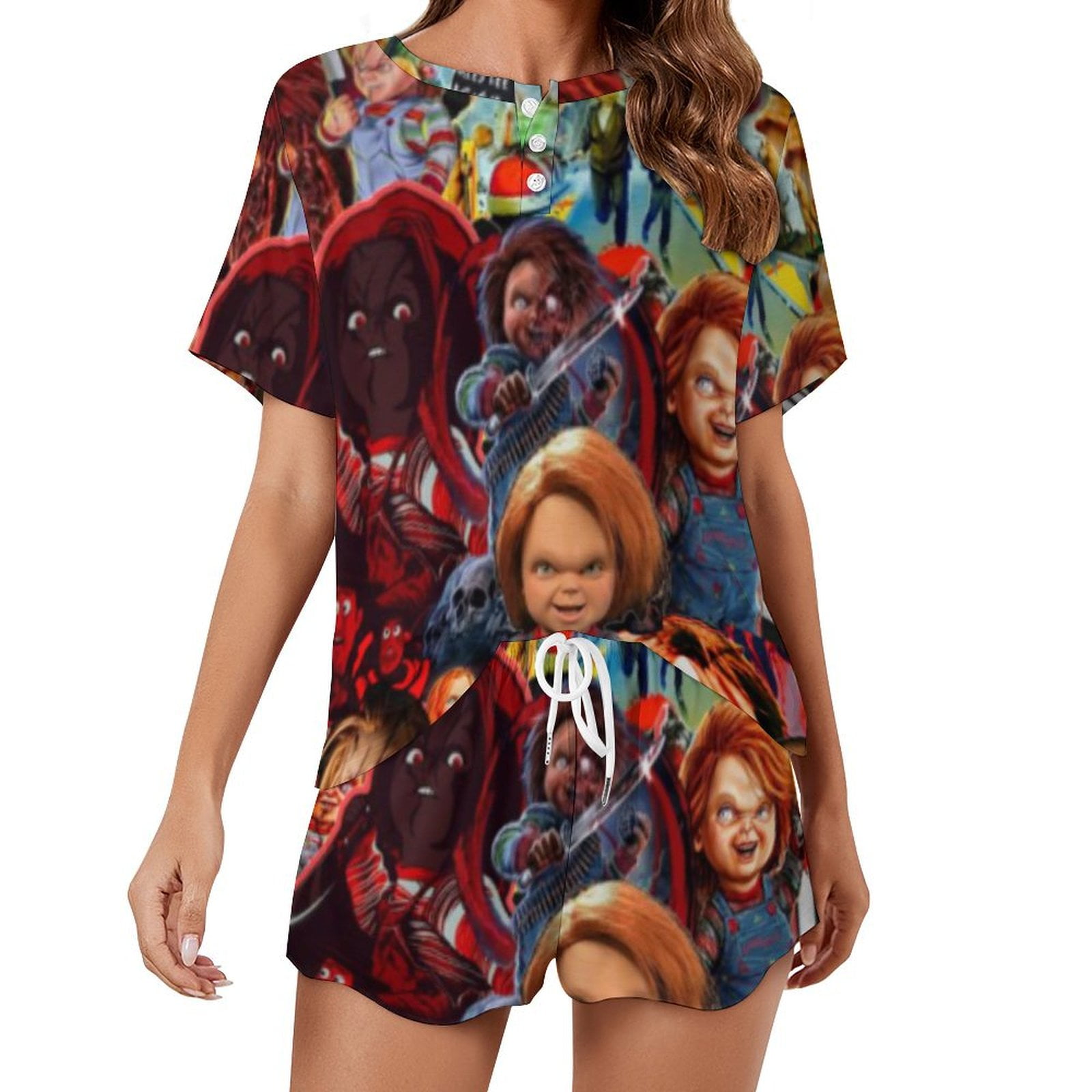 Bride of Chucky Women's Short Sleeve Casual Pajama Set 3XL - Walmart.com