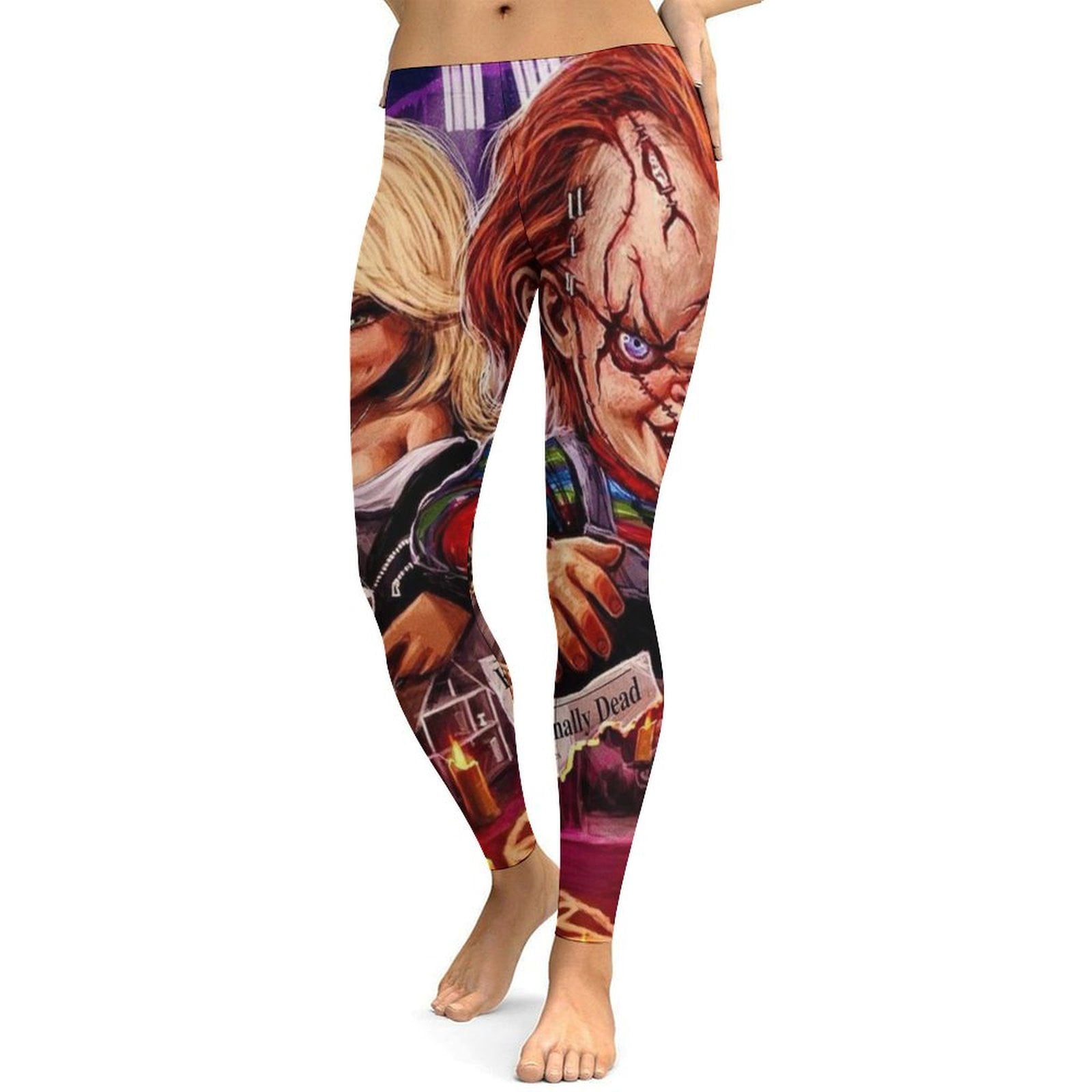 Bride of Chucky Womens Athletic Leggings Soft High Waist Yoga Pants ...
