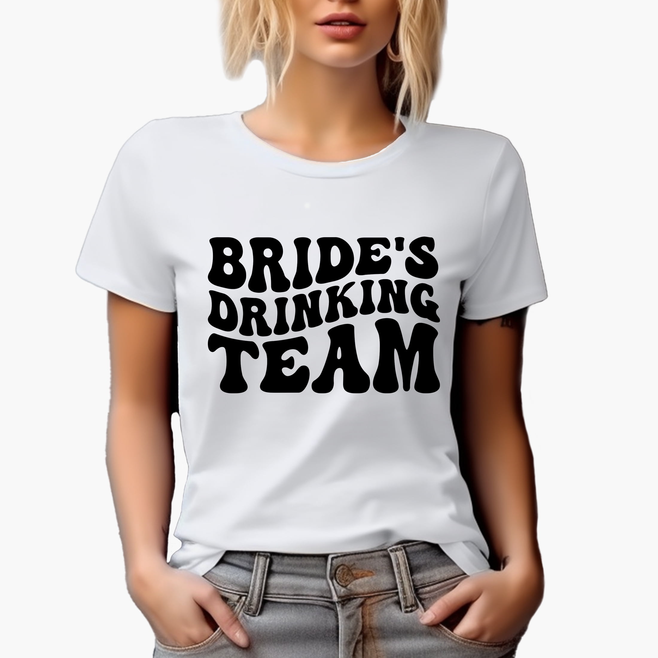 Bride's Drinking Team, Bridal Shower, Wedding or Fiancee Themed, Groovy ...