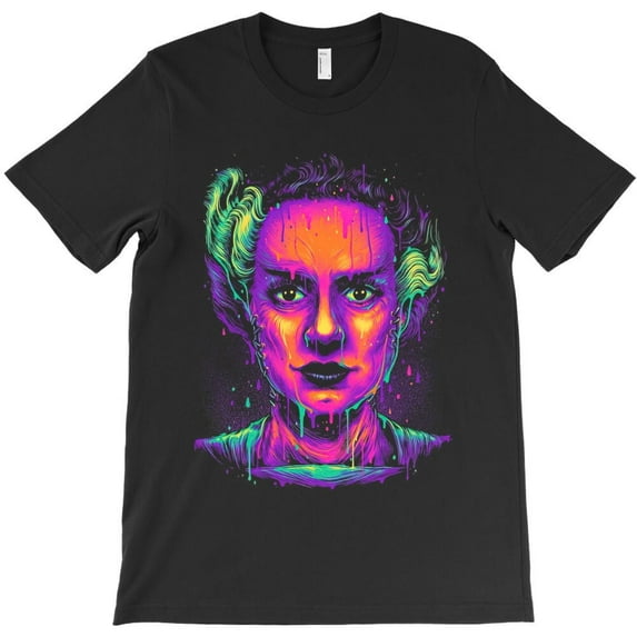 Bride's Meltdown Horror Creepy Graphic Tee, Funny Frankenstein H43922 ...
