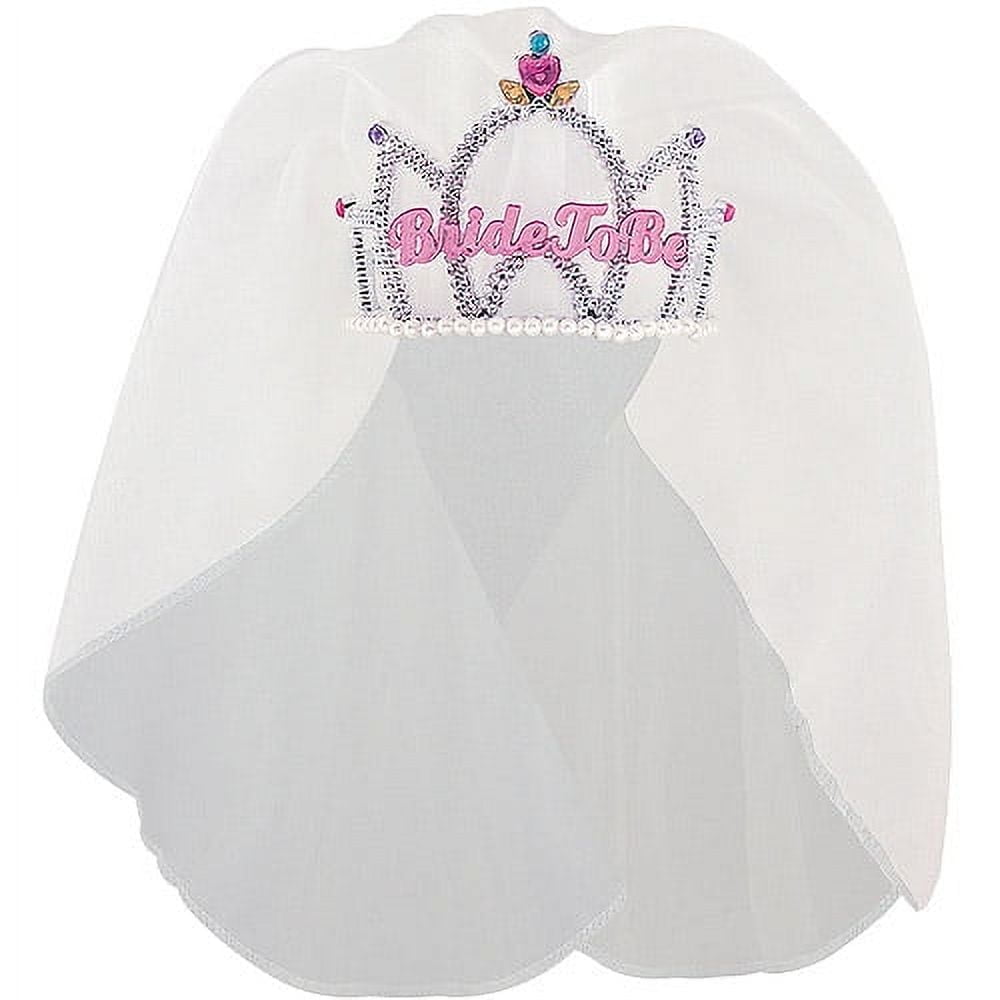 Bride to Be Bachelorette Tiara with Veil - Walmart.com