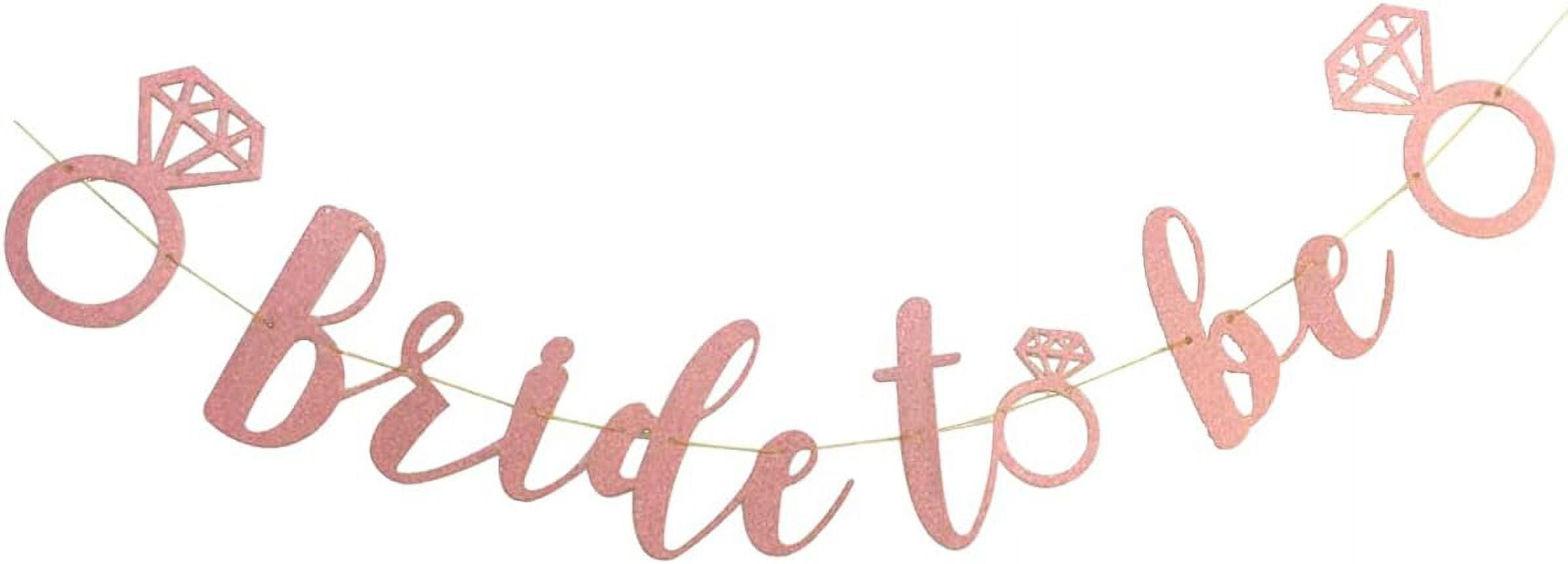 Bride to Be Banner - Shiny Pink Bridal Shower Decorations - Walmart.com