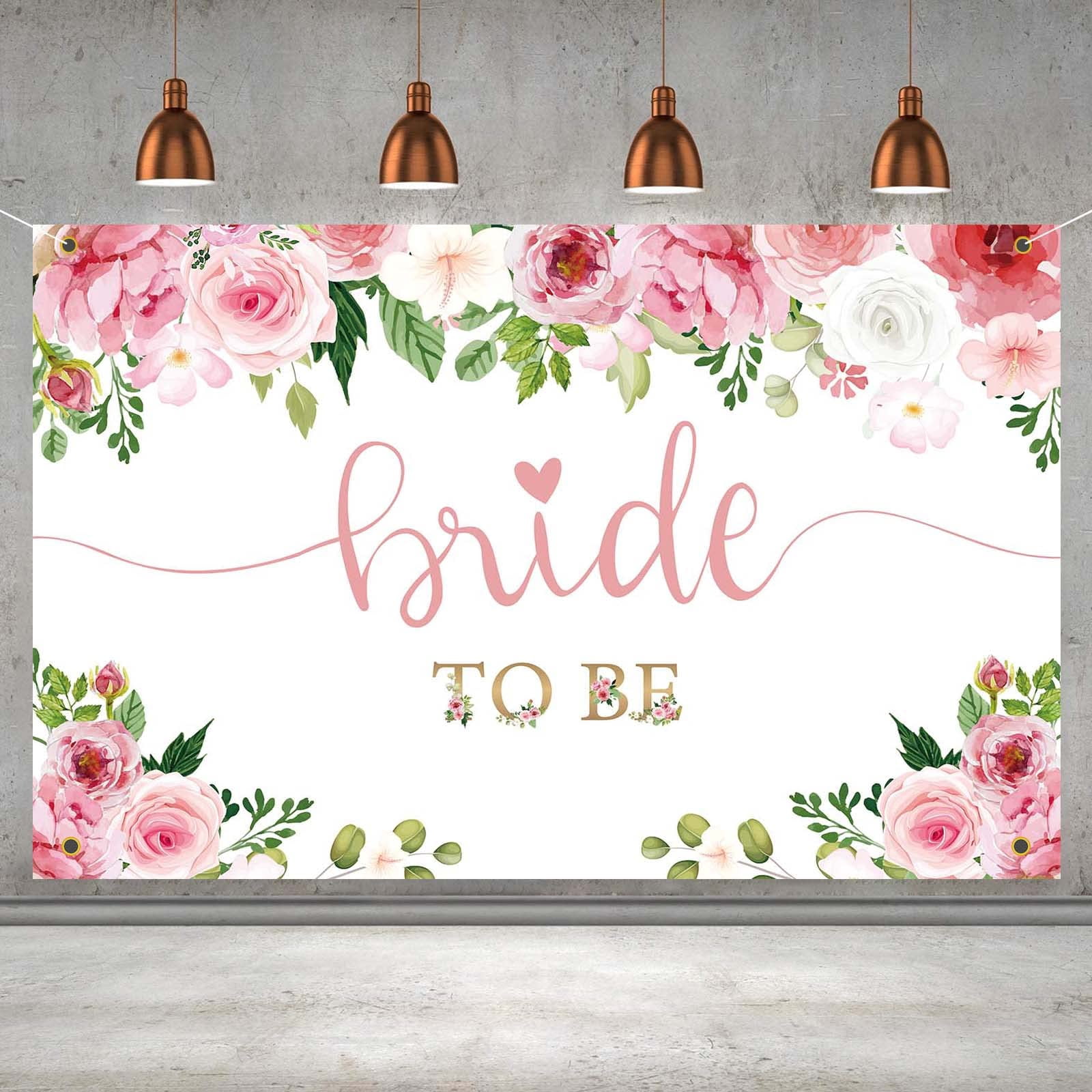 Bride to Be Floral Banner Backdrop Sign Wedding Bridal Shower ...