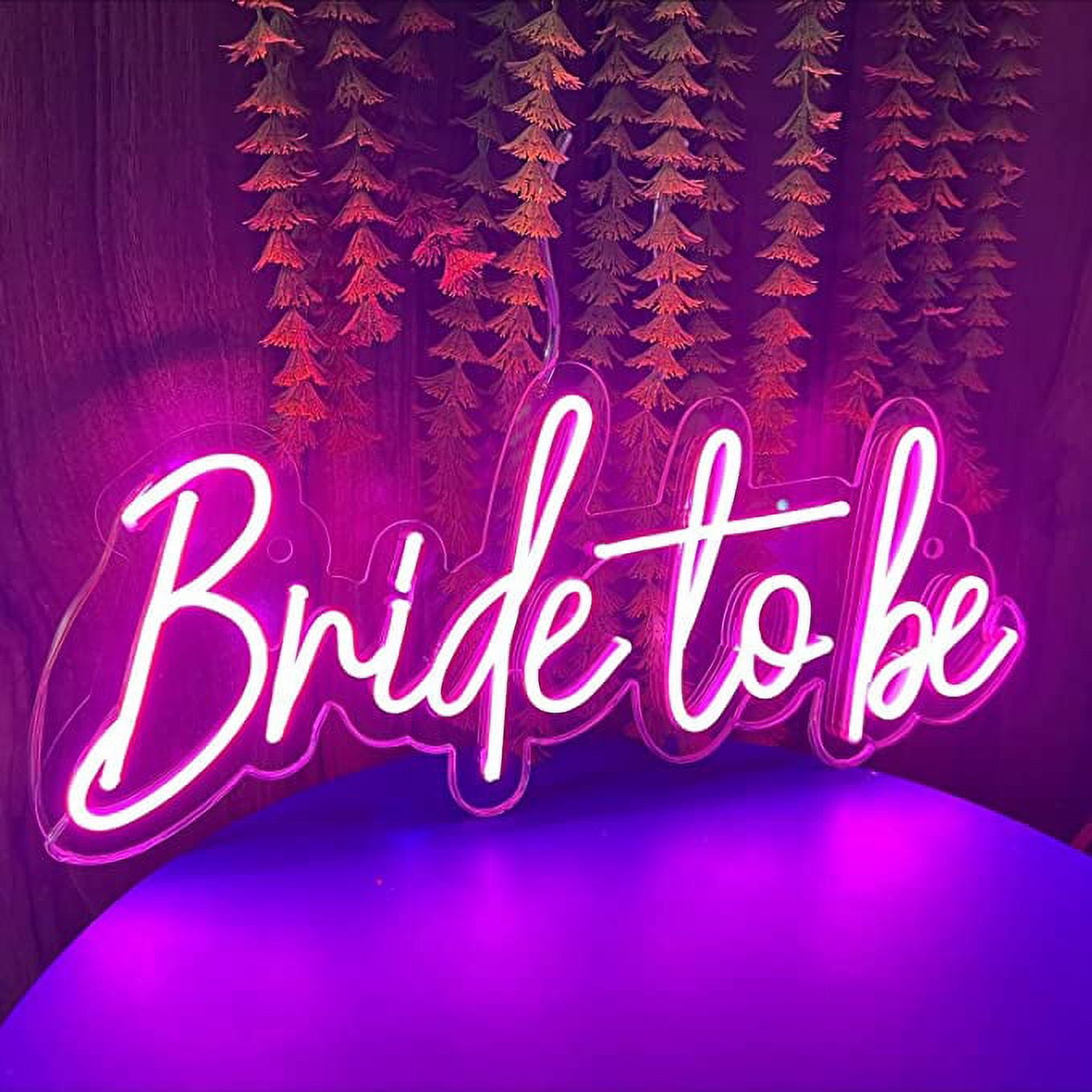 Bride to Be Neon LED Sign 8 x18 inches in Hot Pink Light Up for ...