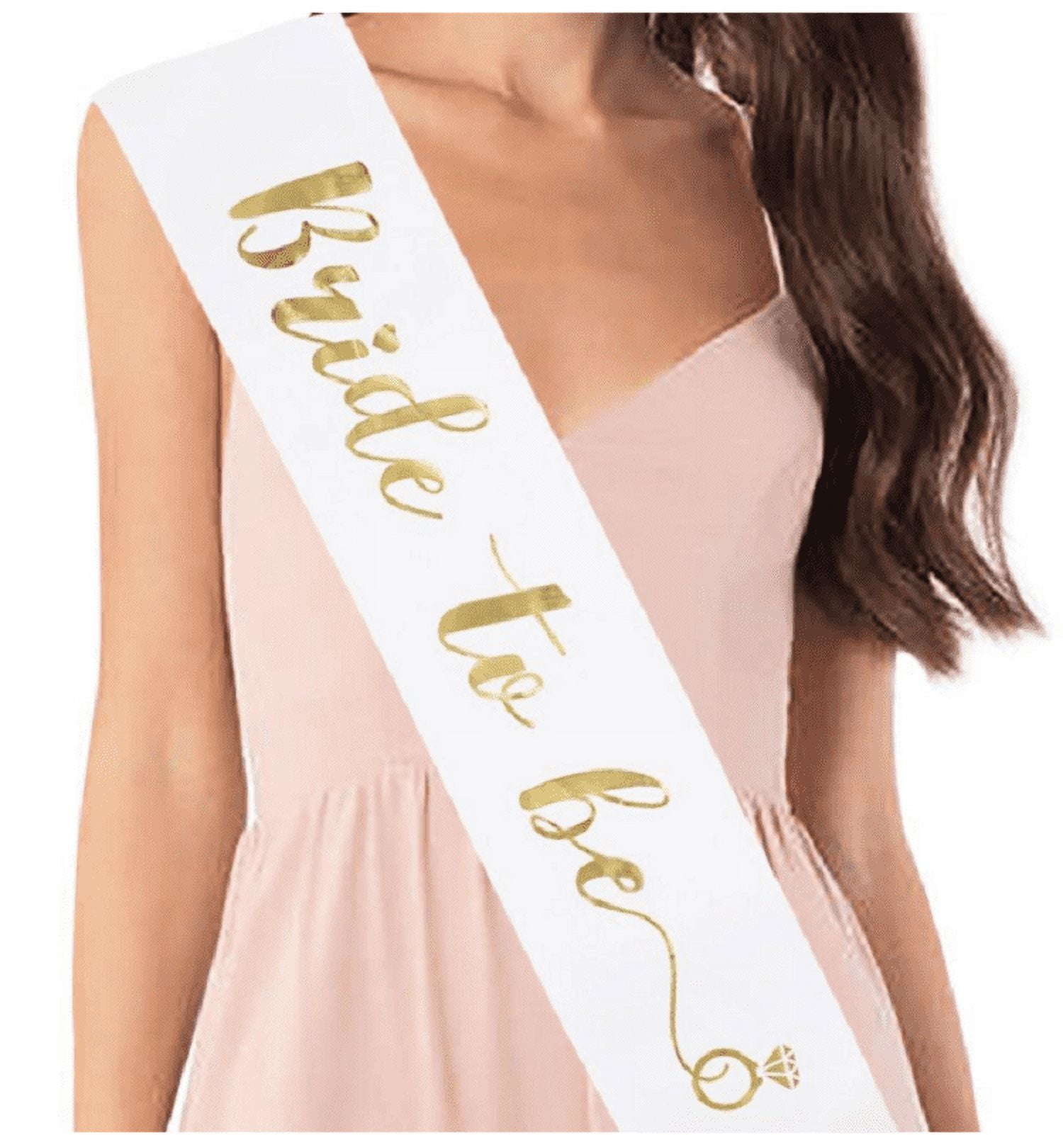 Nightlife Supplies USA Bride to Be Sash, White with Gold Foil, Bridal ...