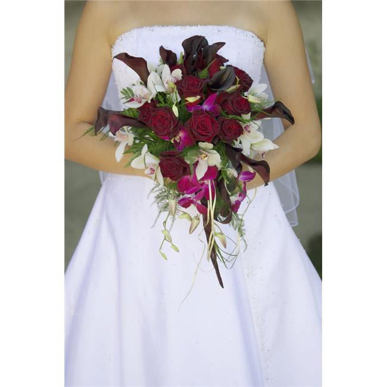 Brides Bouquet And Wedding Dress Poster Print - Walmart.com