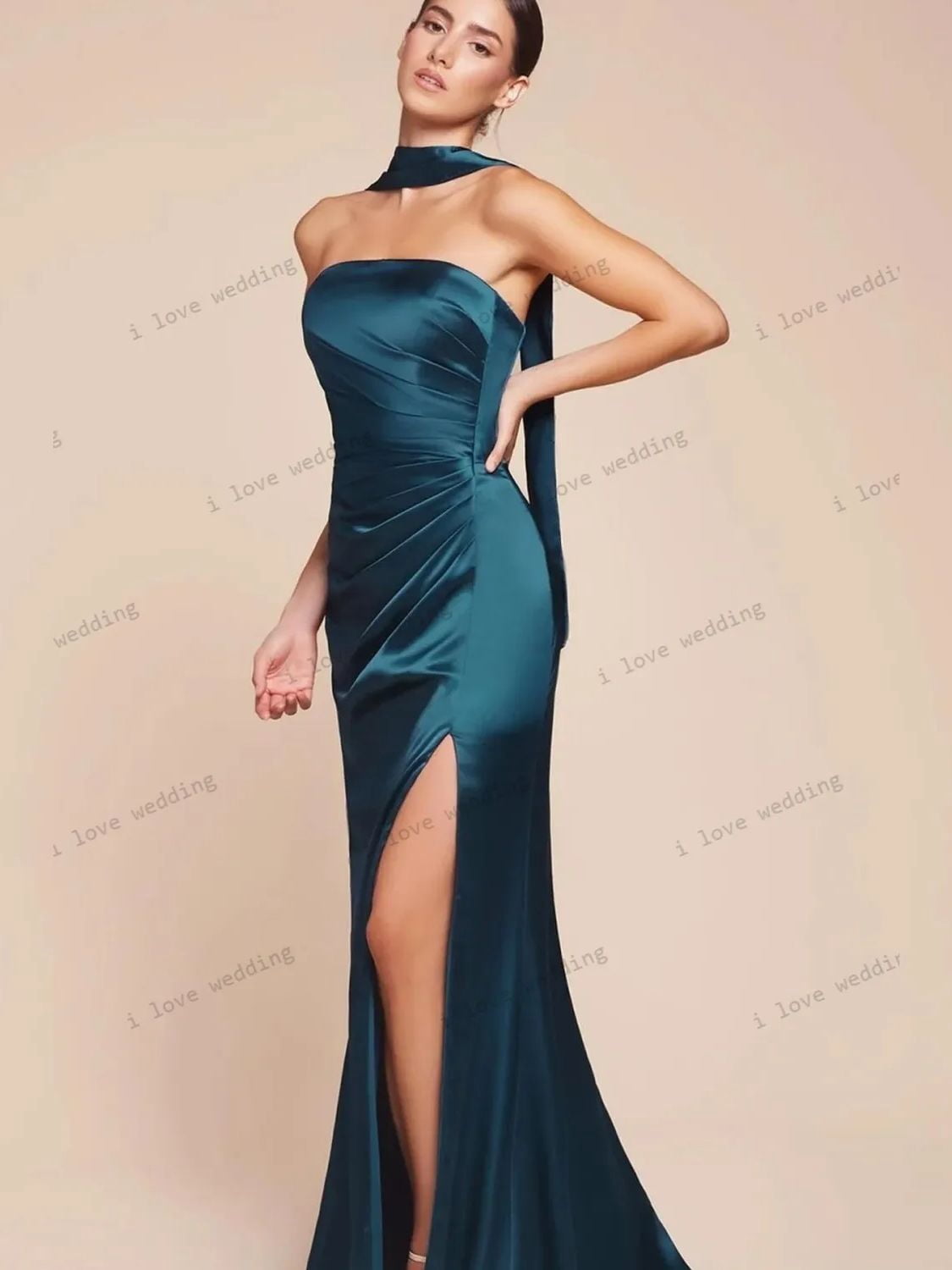 Bridesmaid Dres 2025 Spanish Pink Wedding Party Dr For Wn Guest Sleevel ...