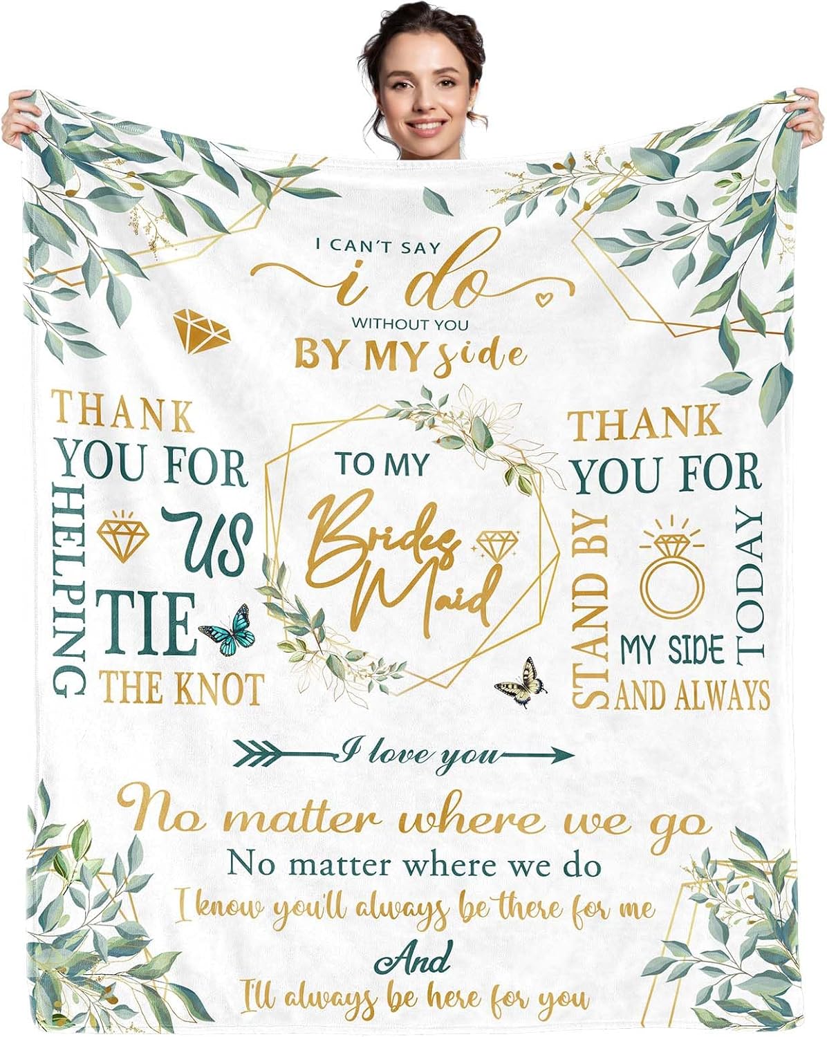 Bridesmaid Gifts Blanket Maid of Honor Gifts Bridesmaid Proposal Gifts ...