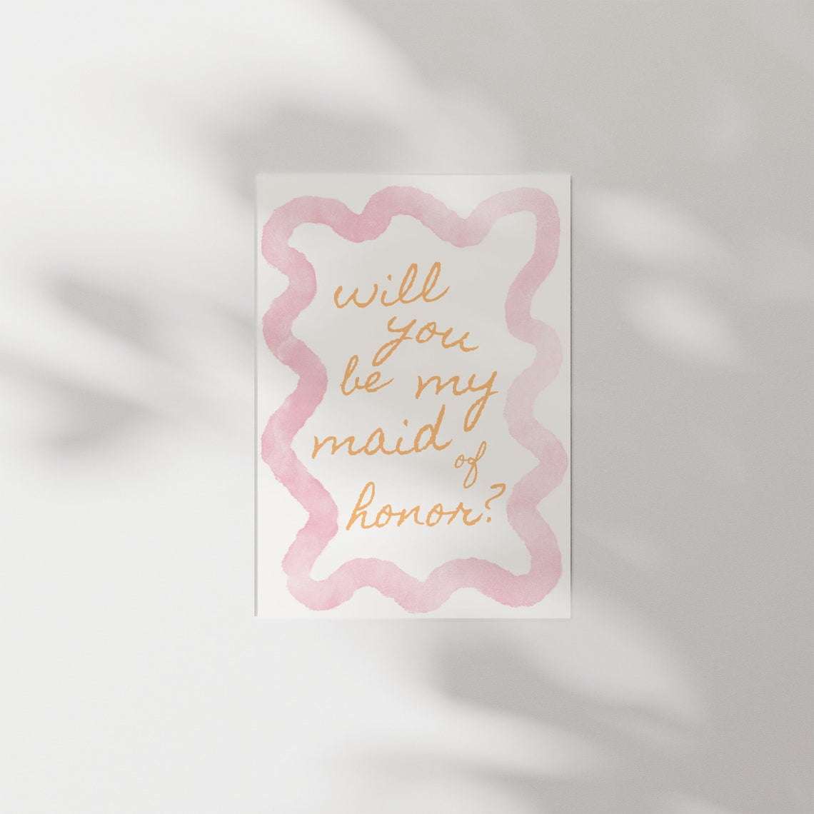 Bridesmaid And Moh Proposal Card, Trendy Wedding, Bridal Party, 5X7, Garden Party, Able Cards, S ...