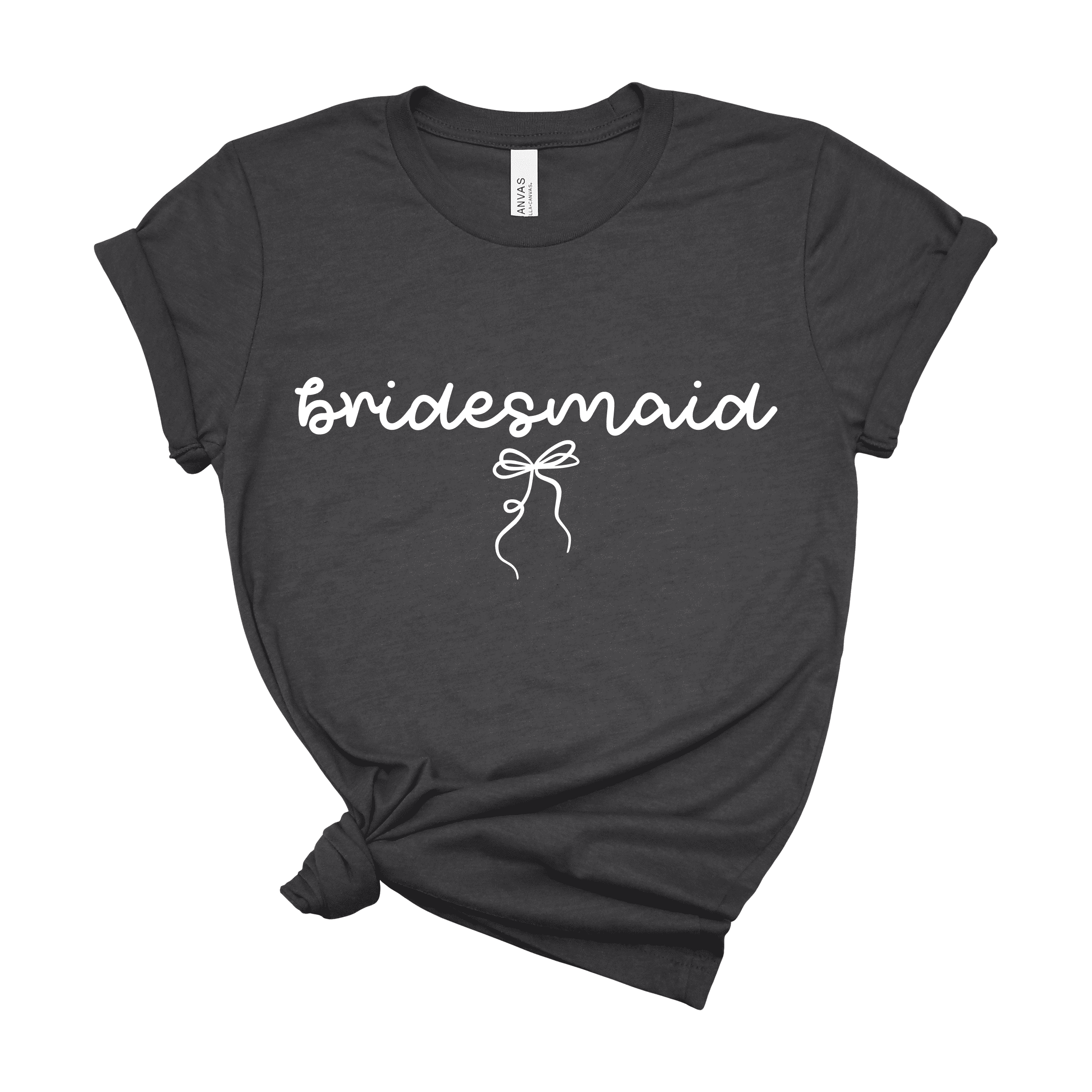 Bridesmaid T Shirt Print Cotton Women Bachelorette Party Bow Graphic ...