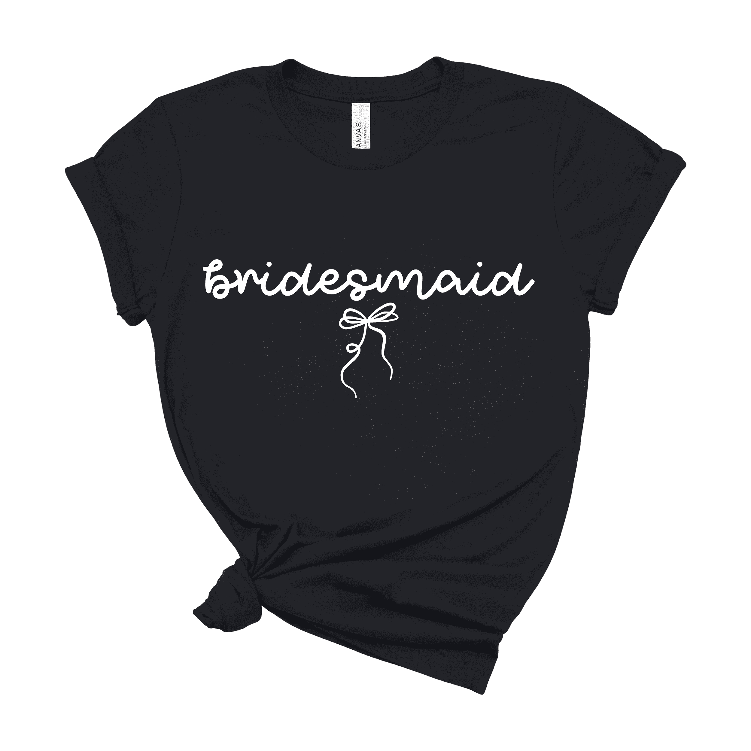 Bridesmaid T Shirt Print Cotton Women Bachelorette Party Bow Graphic ...