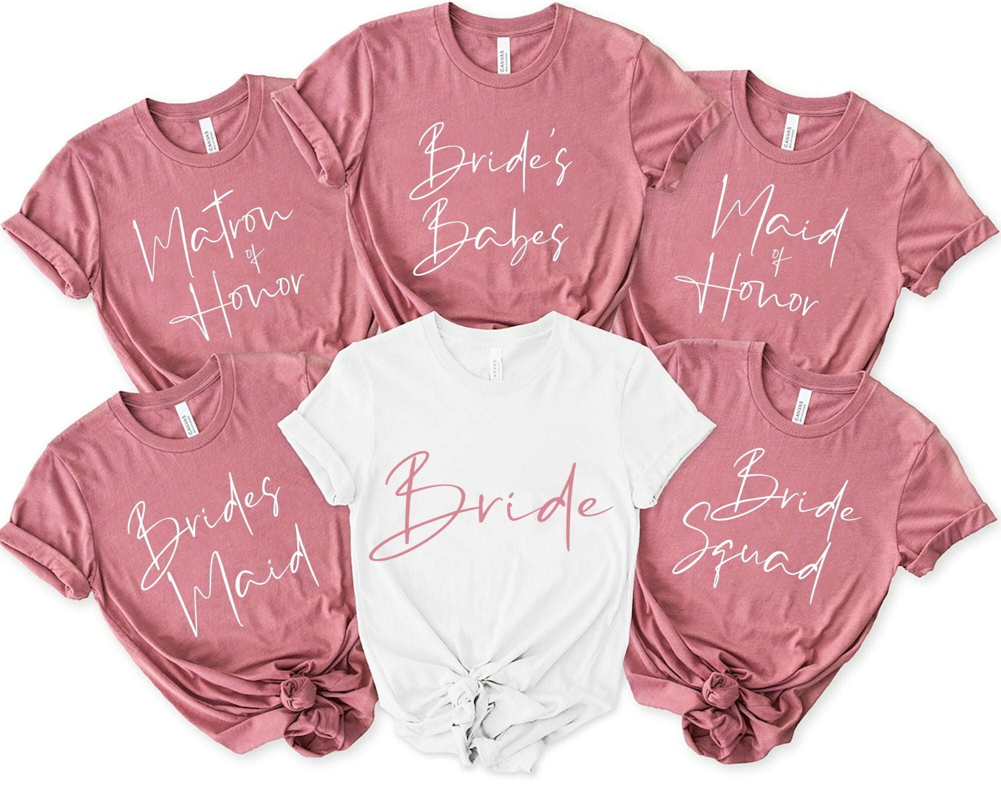 Bridesmaid shirts, bachelorette party shirts, bridal party shirts, rust ...