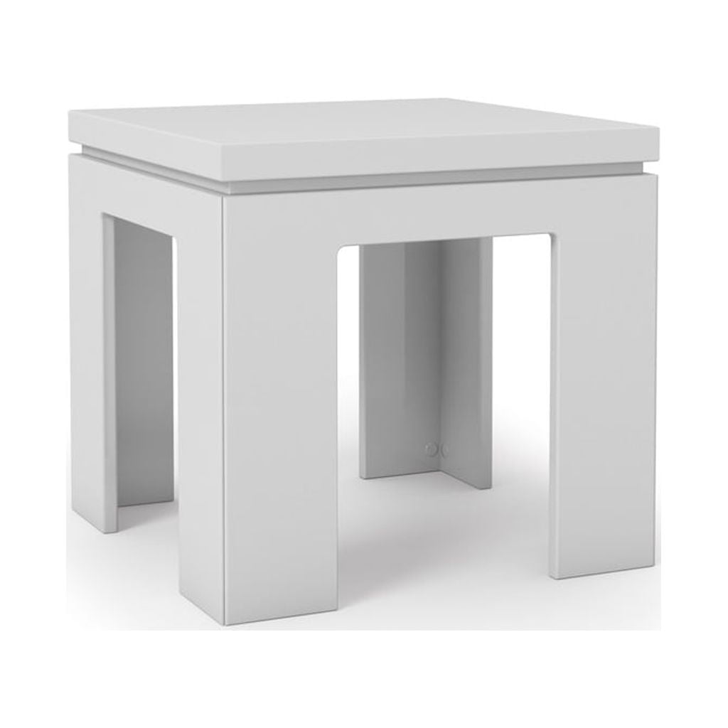 Bridge 1.0- 21" Square Length Modern White Gloss Accent End Table ...
