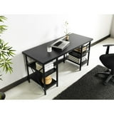 Bridge 4 tiers with wood base metal frame study desk Black - Walmart.com