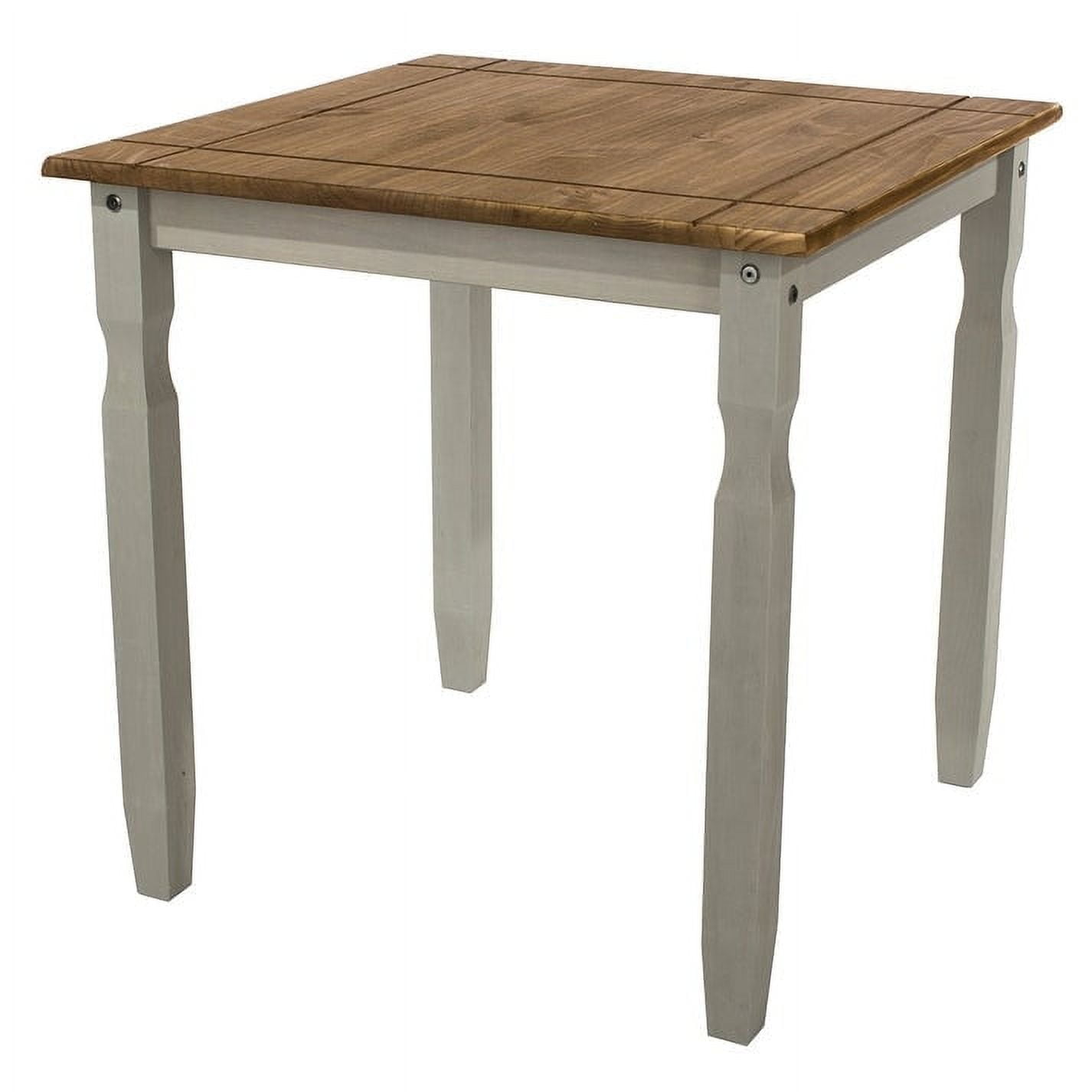 Furniture Dash COGTB1 Solid Pine Wood Square Dining Table, Corona Gray ...