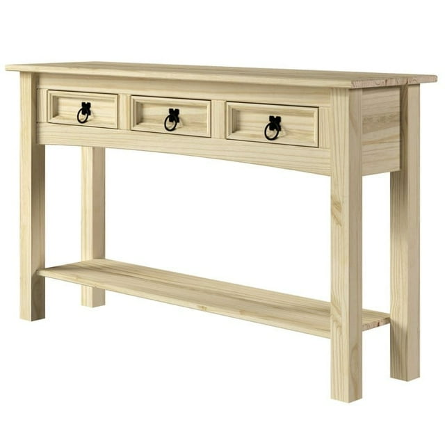 Bridge Brazil Wood Hall Table Console 3 Drawers Corona | Furniture Dash ...