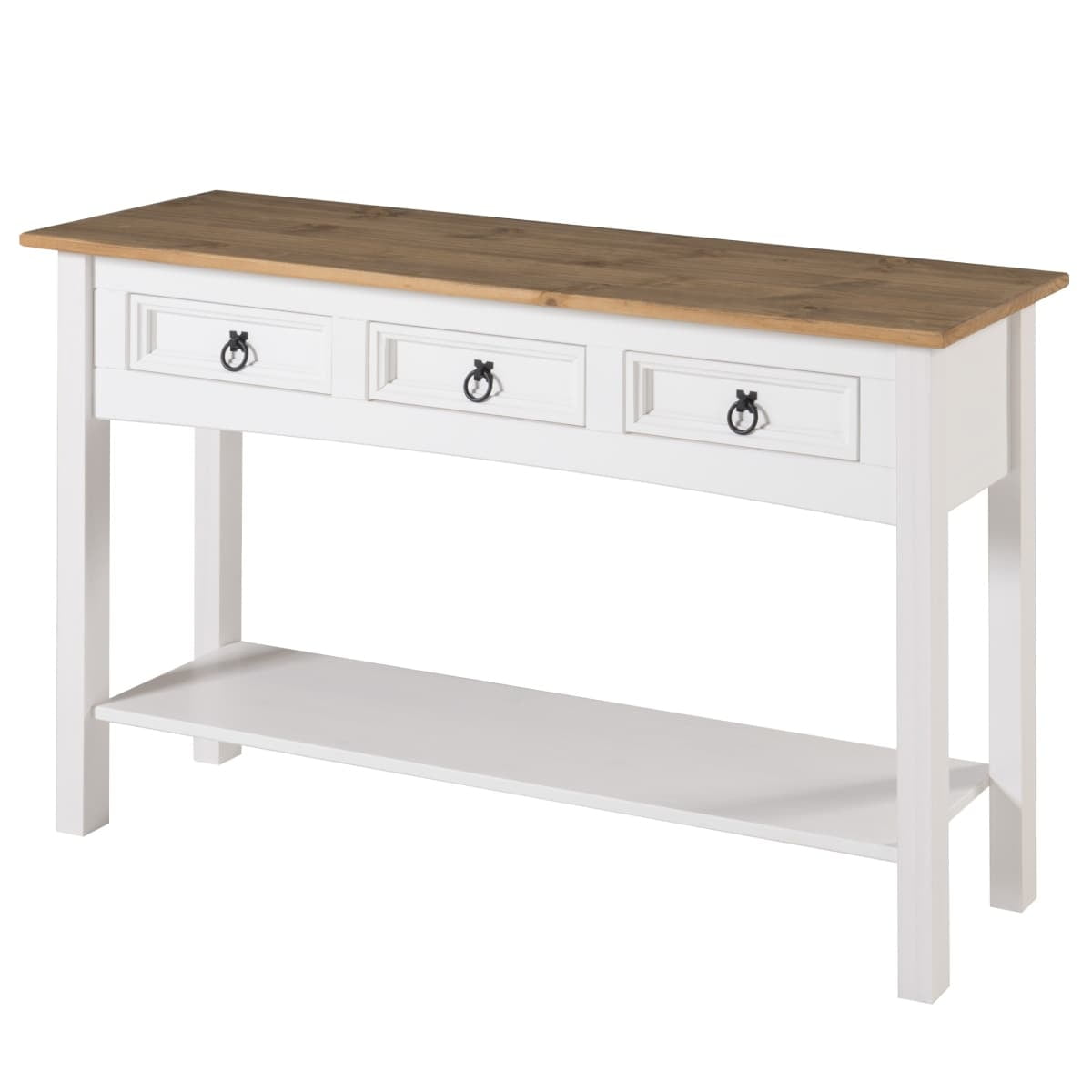 Furniture Dash Corona Snow Wood Hallway Entryway Accent Table Console ...