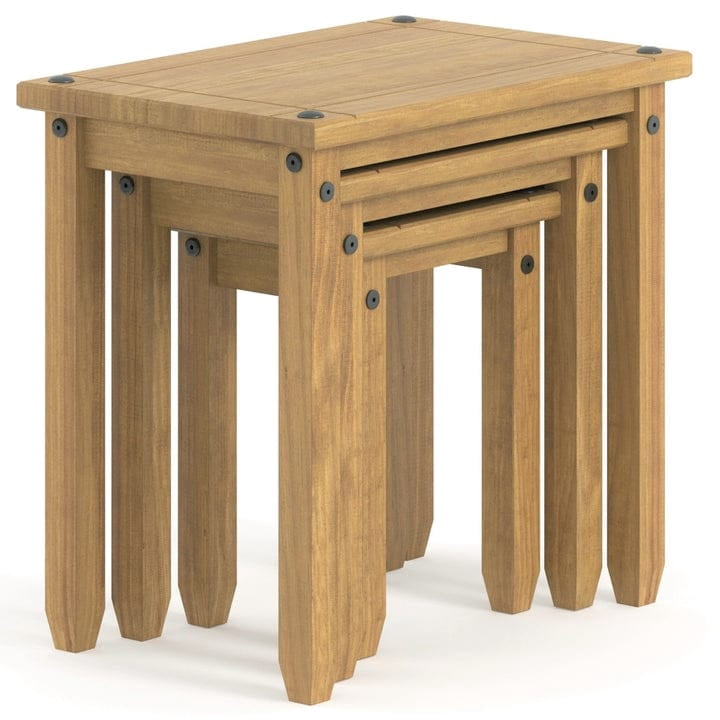 Bridge Brazil Wood Nest of 3 Tables Corona Collection | Furniture Dash ...