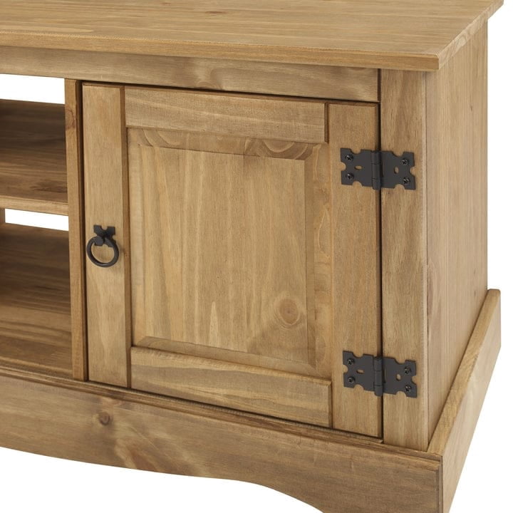 Corona Solid Pine Wood TV Entertainment Stand & Media Storage Center ...