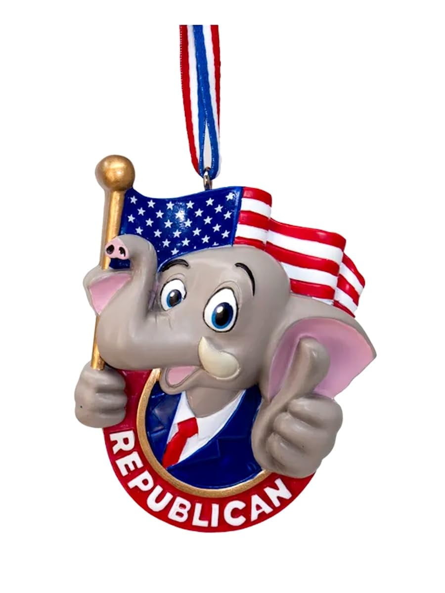 The Bridge Collection 3.5" Resin Republican Christmas Ornament ...