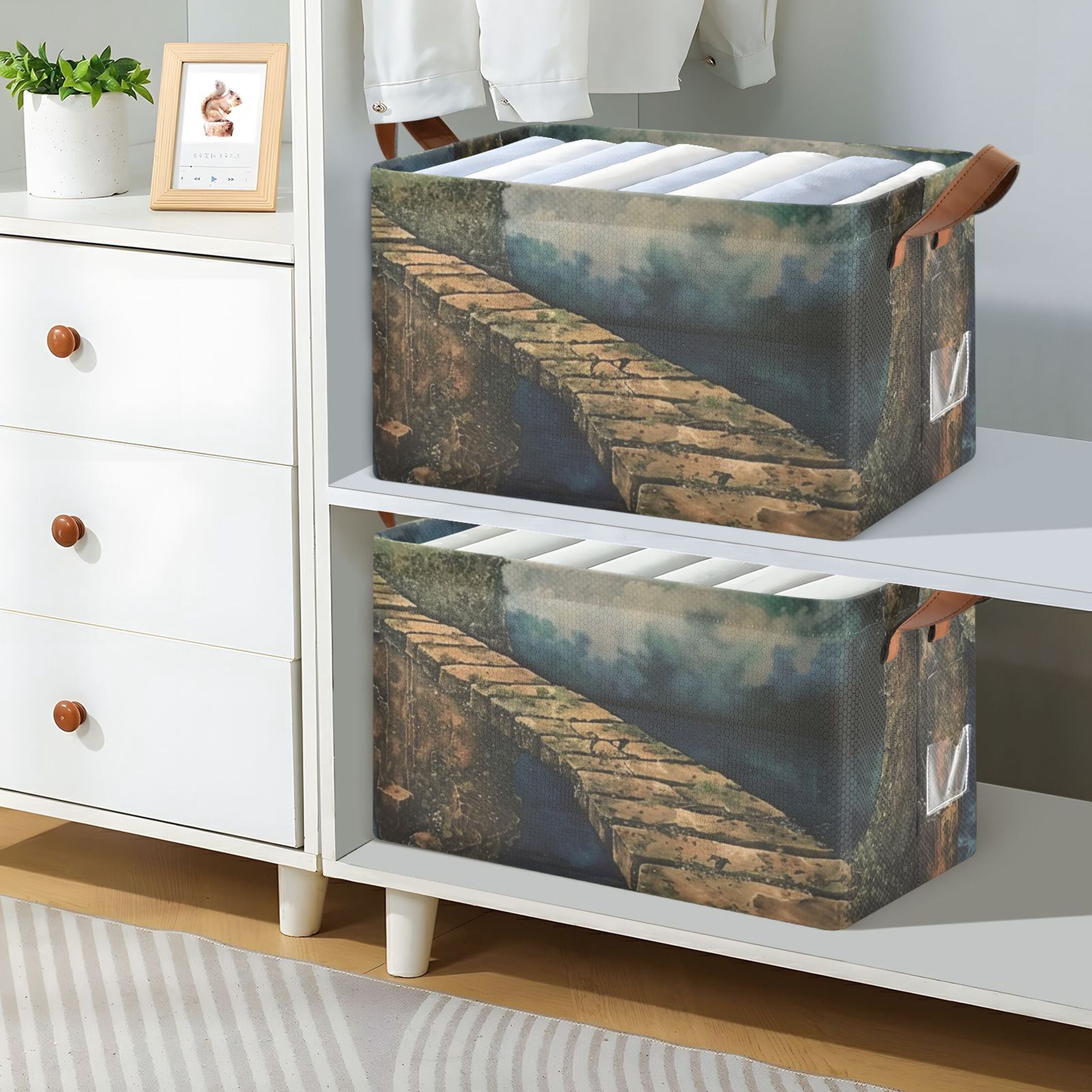 Bridge Foldable Storage Large Fabric Storage Baskets Organizer Storage ...