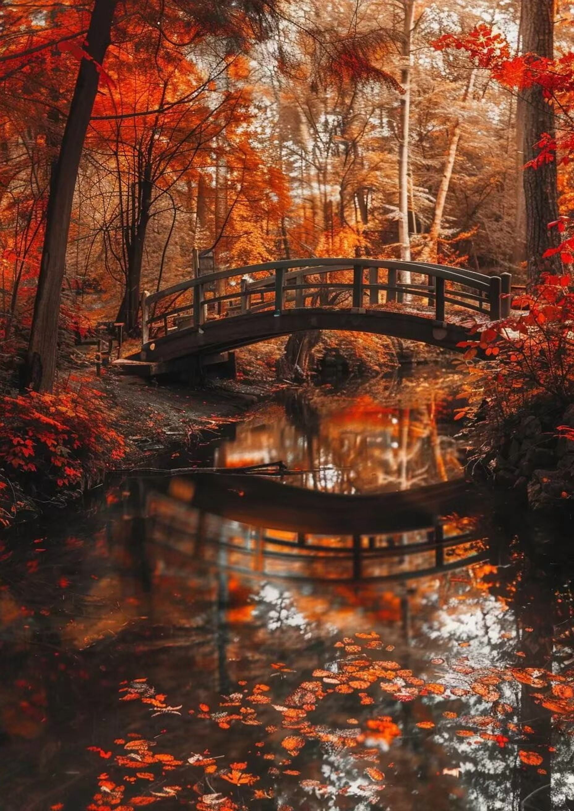 Bridge Lake Jigsaw Puzzles for Adults 1000 Piece Fall Forest Puzzles ...