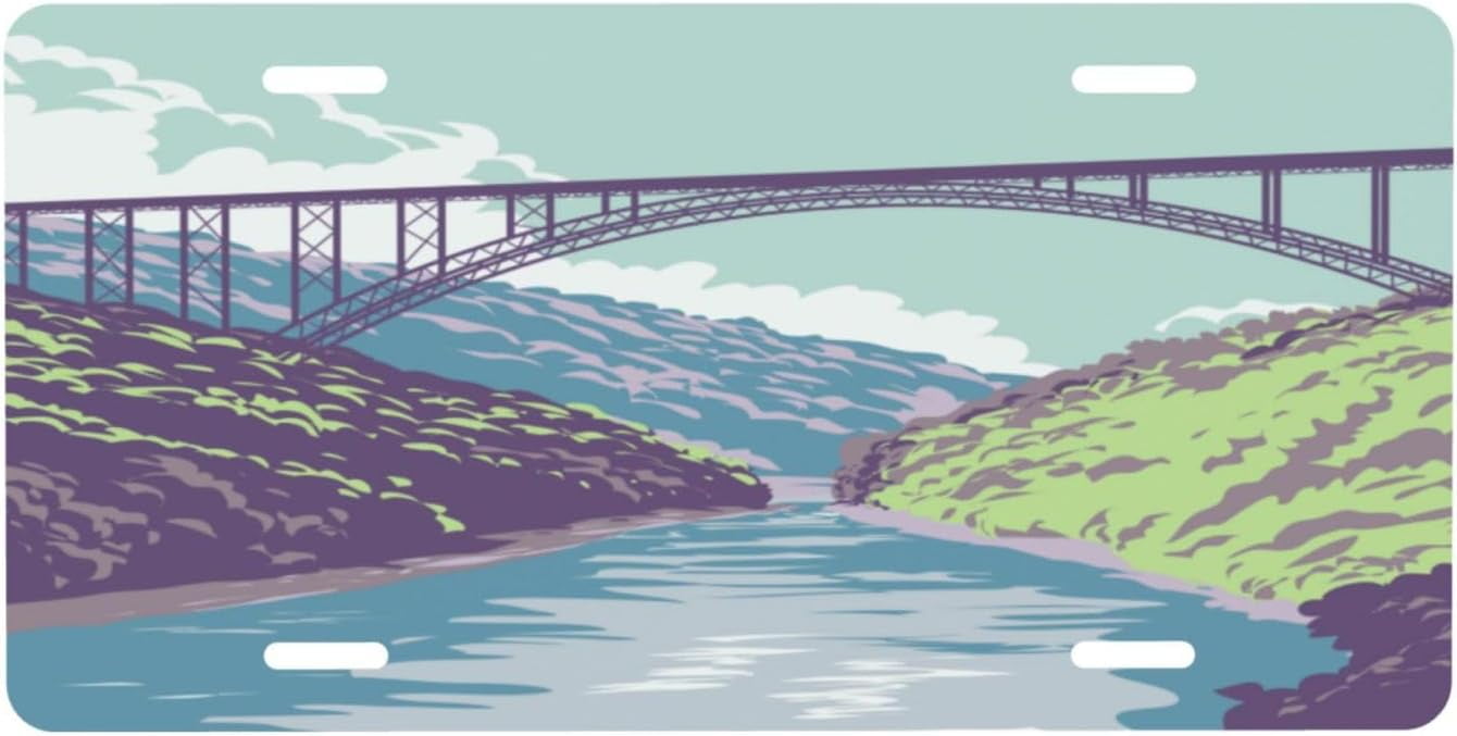 Bridge Over The River License Plate for Front of Car Sign License ...