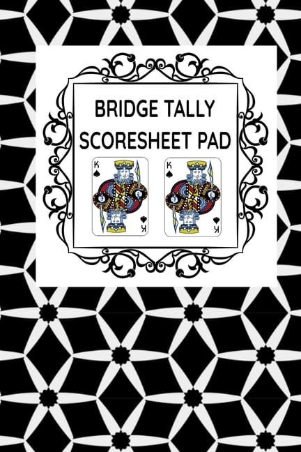 Bridge Tally Scoresheet Pad: 6â x 9â Bridge Card Game Custom Score ...