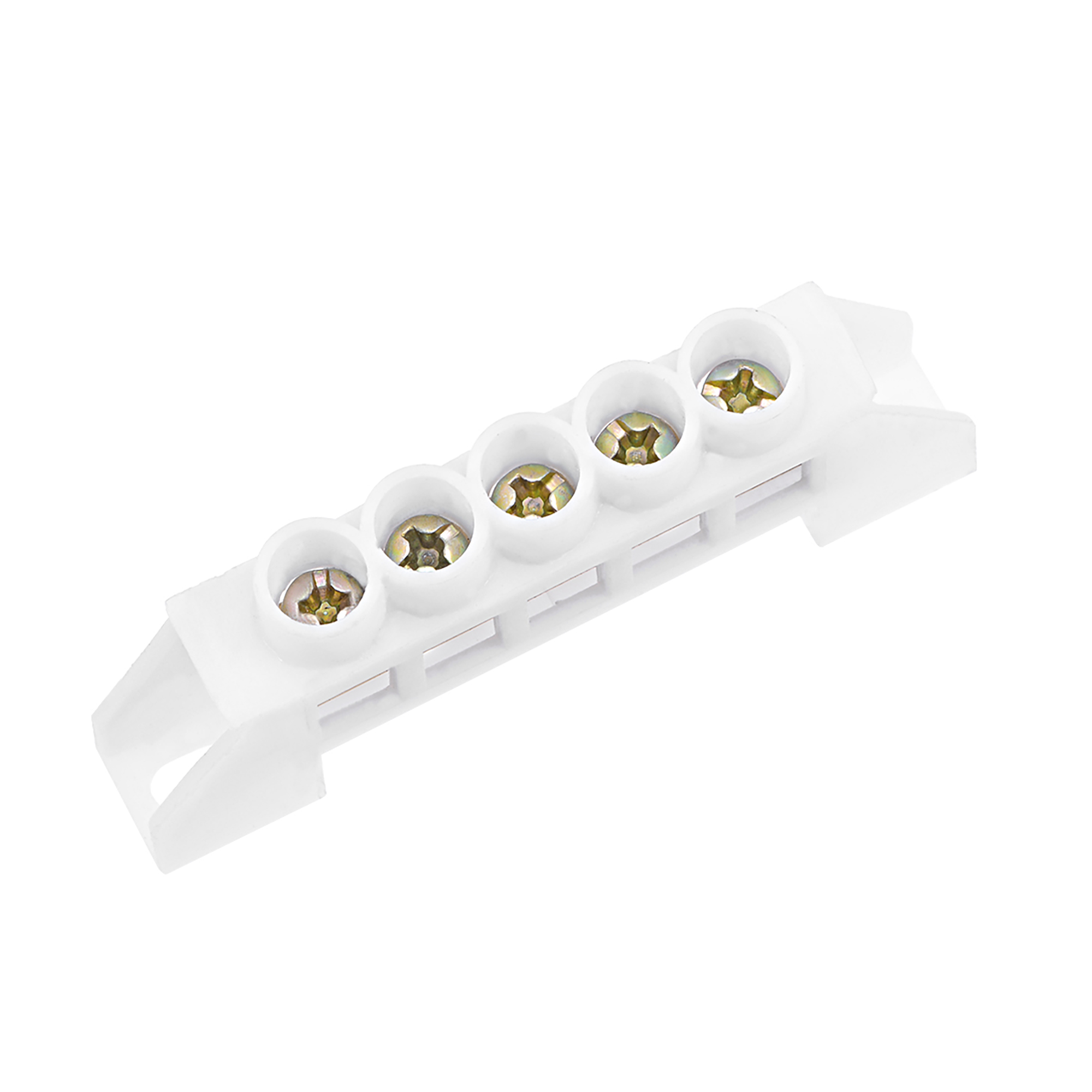 5 Holes Bridge Type Earth Wire Row Copper Tone Terminal Block Connector ...