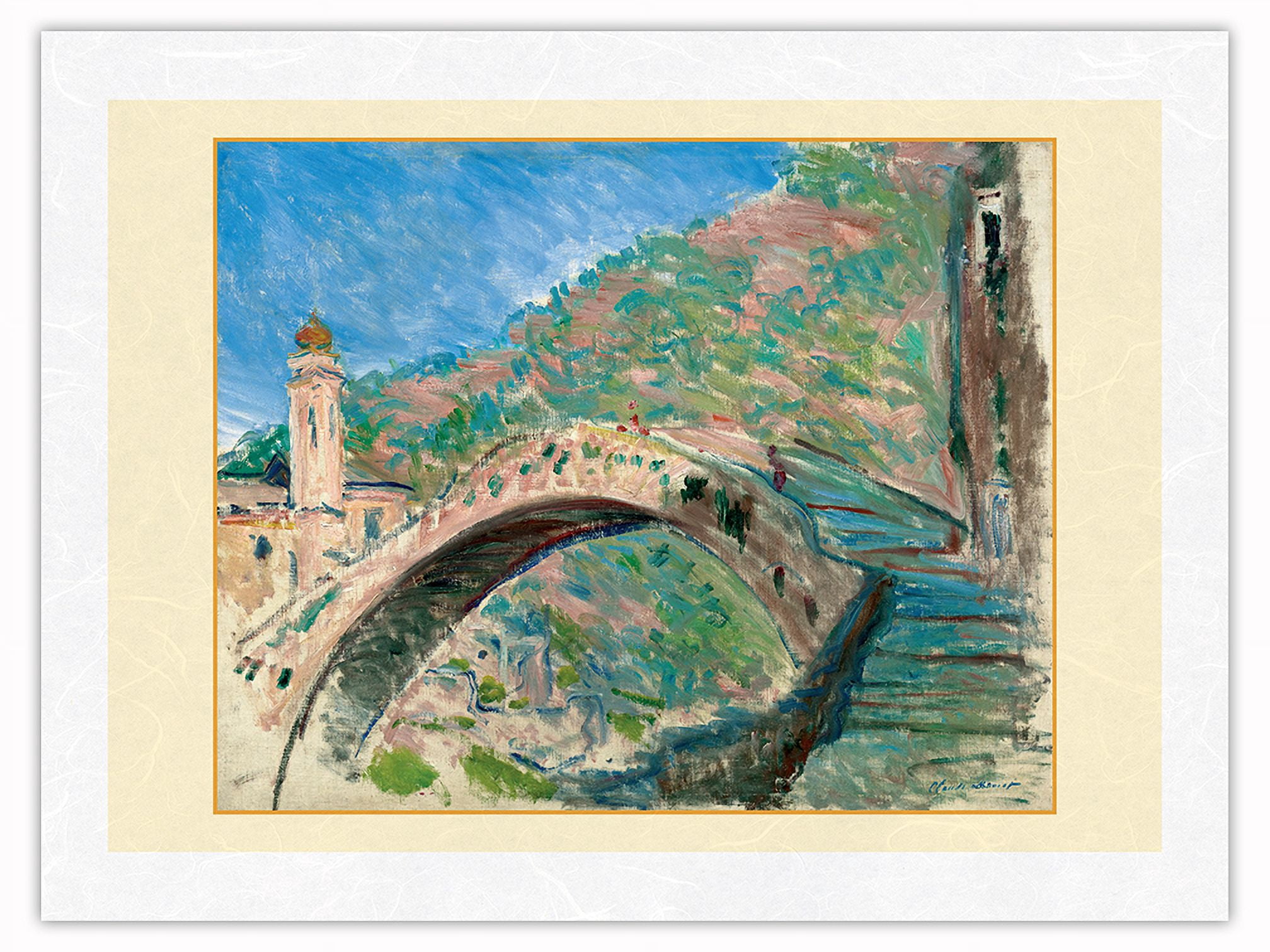 Bridge at Dolceacqua Italy - From an Original Color Painting by Claude ...