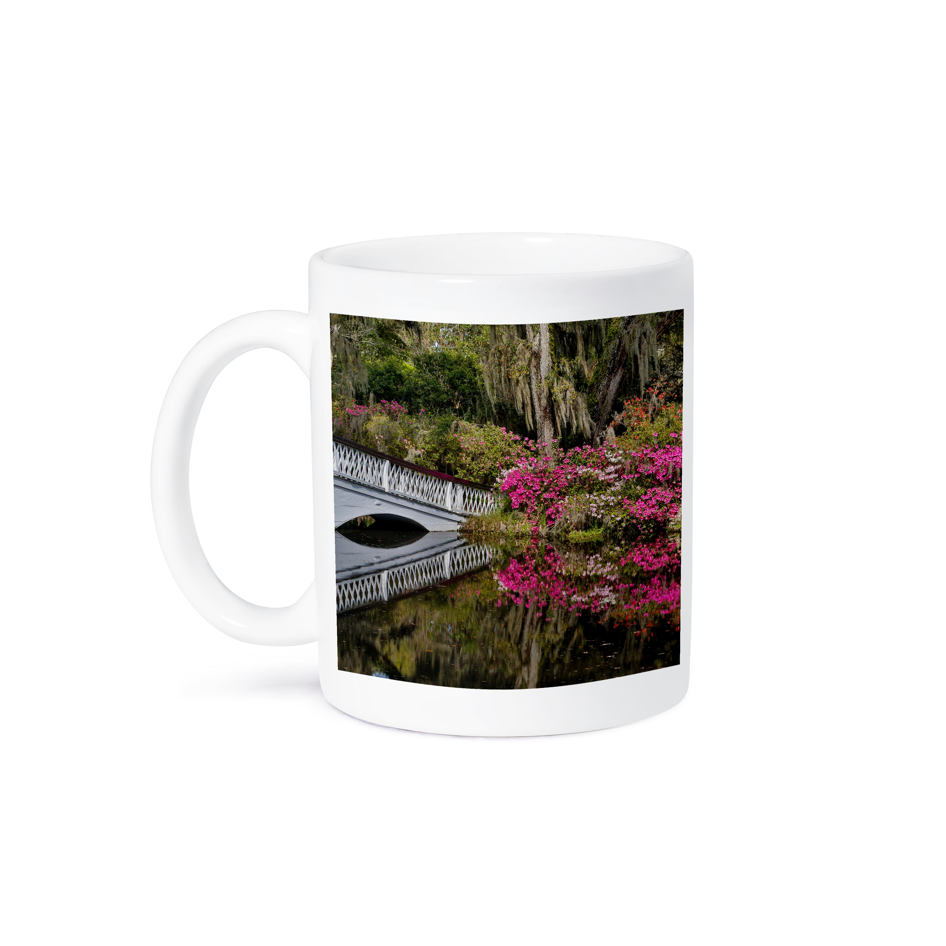 3dRose, Bridge crossing garden pond, Charleston, South Carolina., 11oz ...