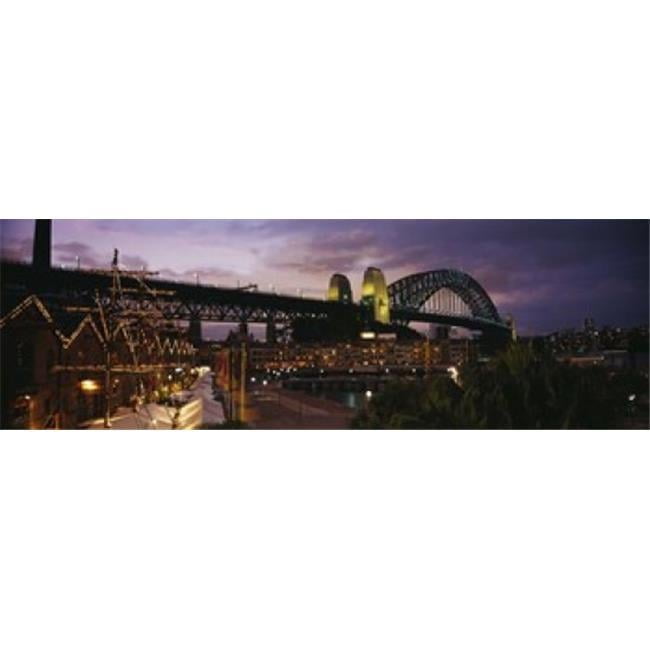 Bridge lit up at night, Sydney Harbor Bridge, Sydney, New South Wales ...