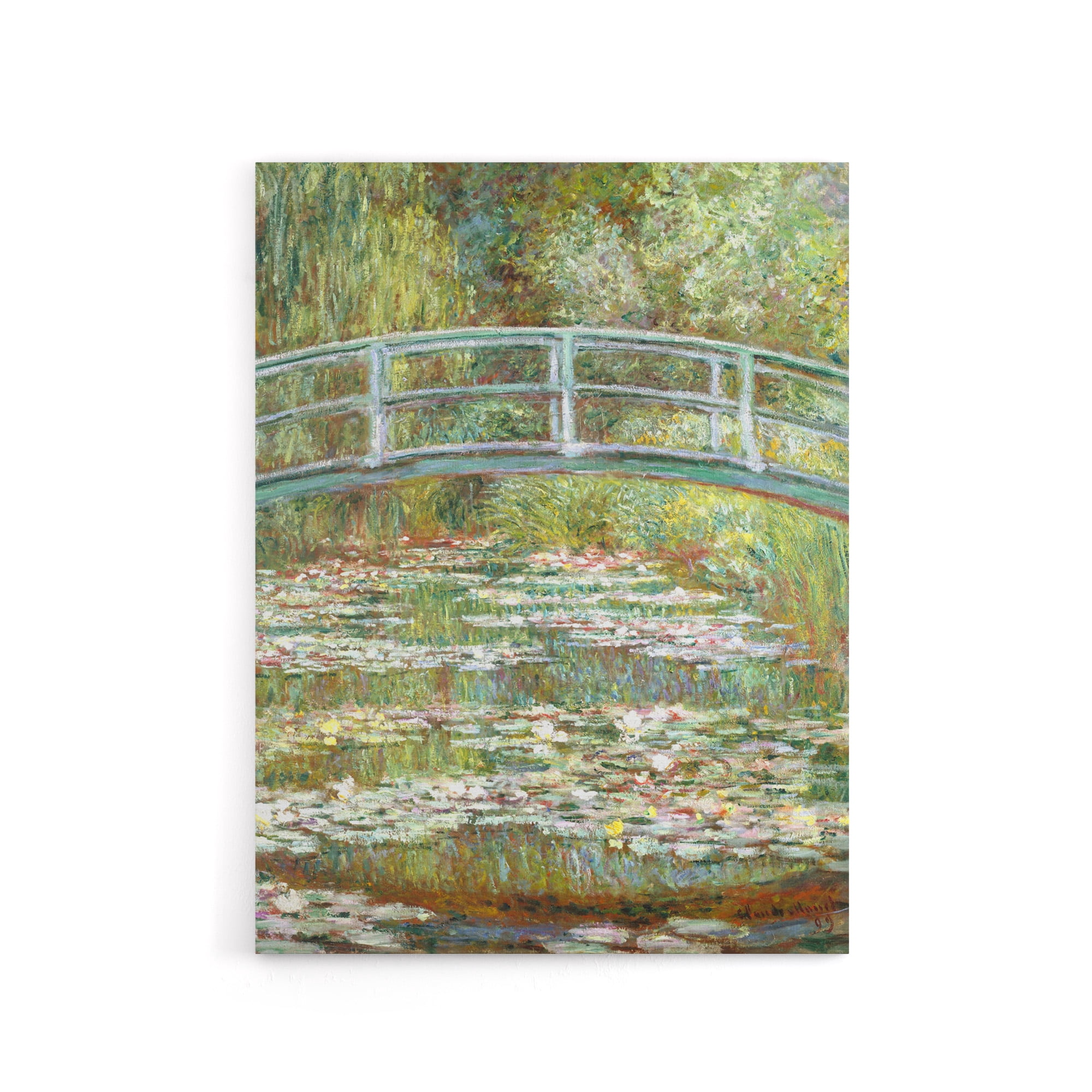 Bridge over a Pond of Water Lilies Monet Vintage Canvas Wall Art 12X16 ...