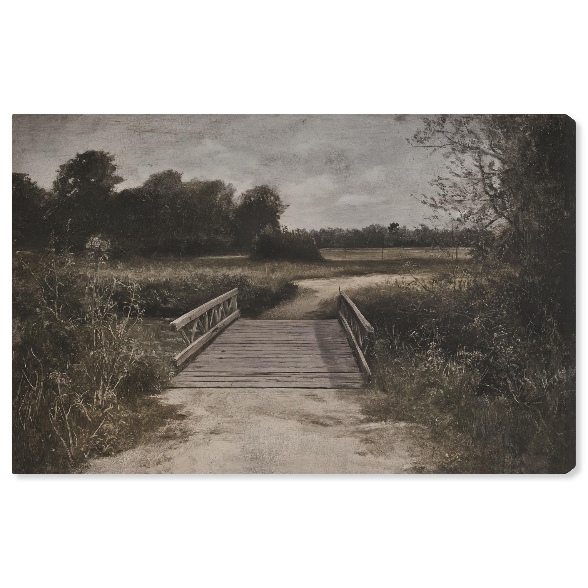 Bridge to Beyond Canvas Classic Landscape by Art Remedy, Gallery ...