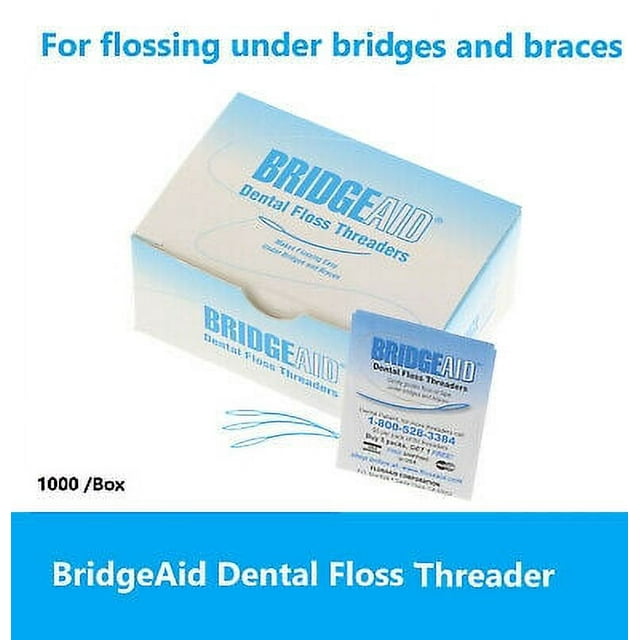 BridgeAid Dental Floss Threader 1000/box - Walmart.com