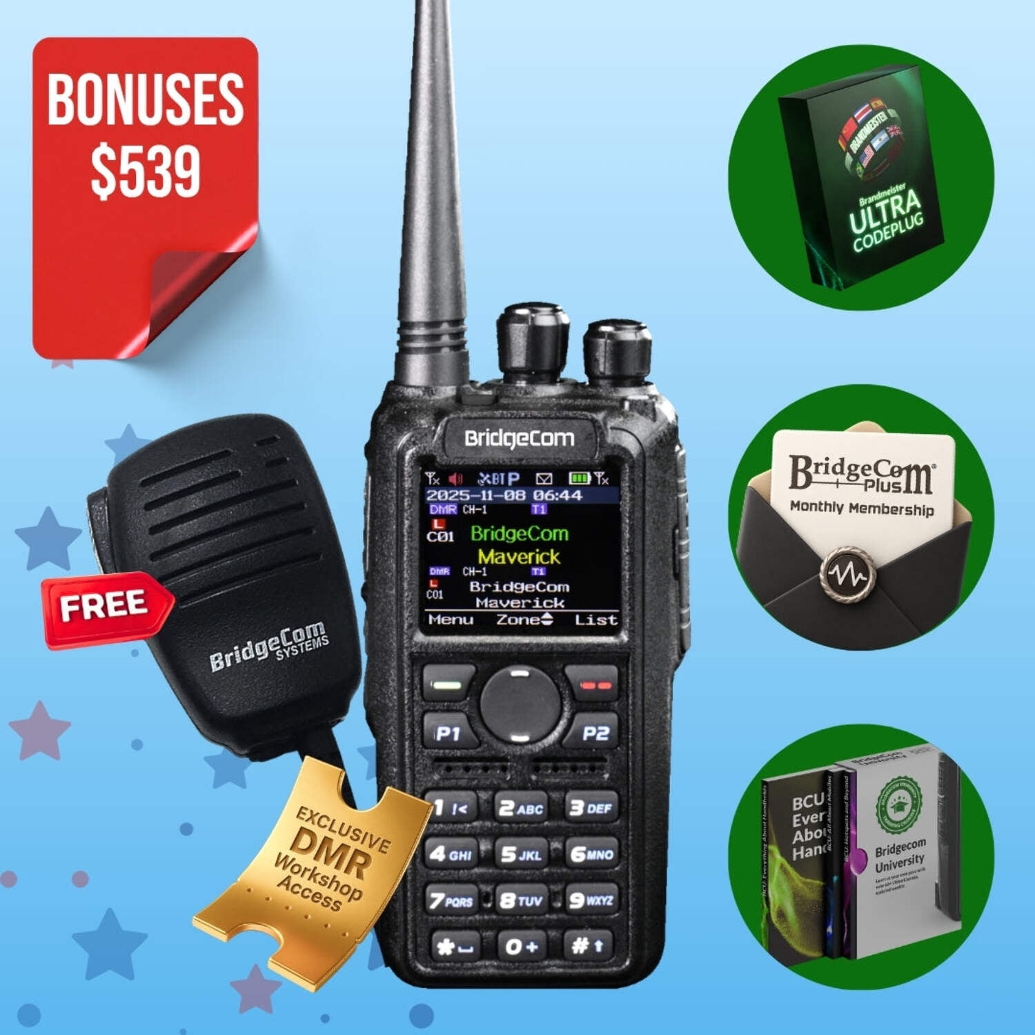 BridgeCom Maverick Dual Band DMR/Analog Radio - Walmart.com