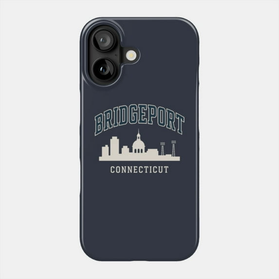 Bridgeport Connecticut Retro Skyline Case Compatible Across iPhone 11 ...