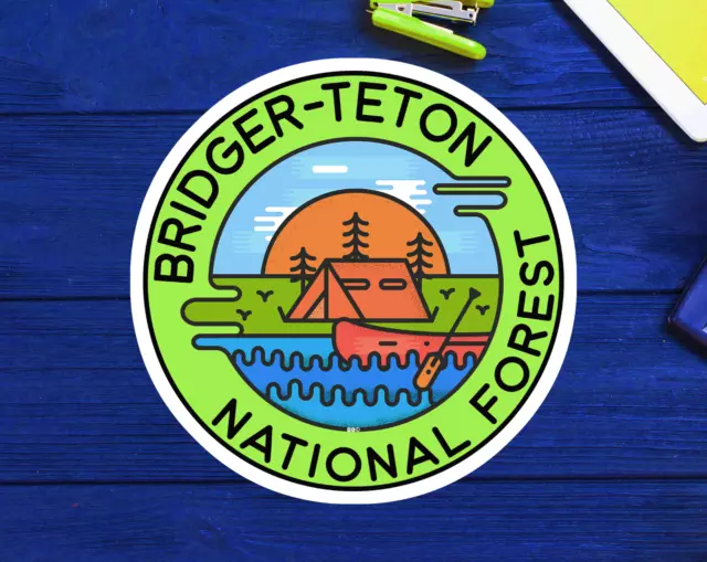 Bridger Teton National Forest Decal Sticker Wyoming Park Sticker Phone ...