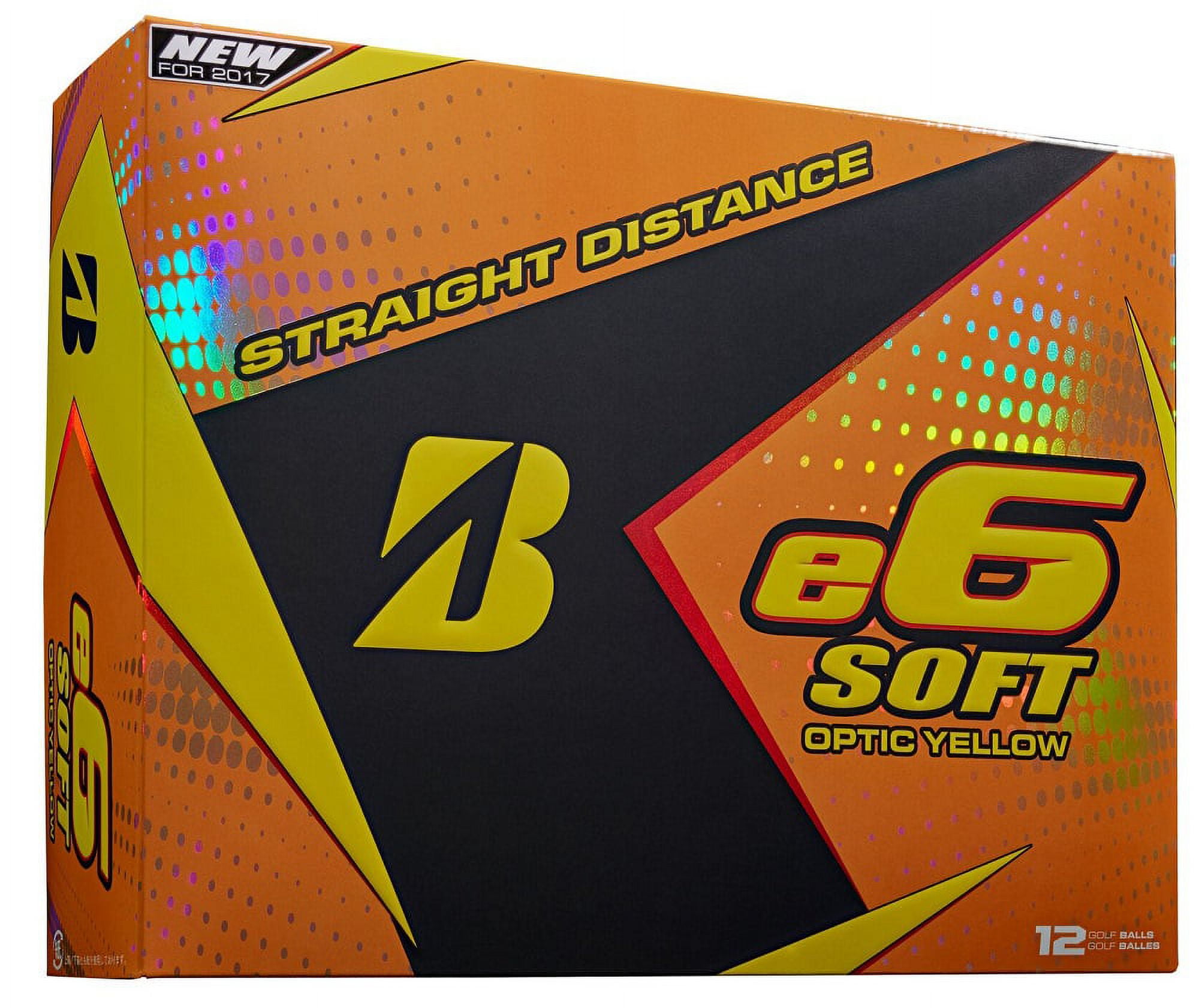 Bridgestone 2017 e6 Soft Yellow Straight Distance Low Spin Golf Balls ...