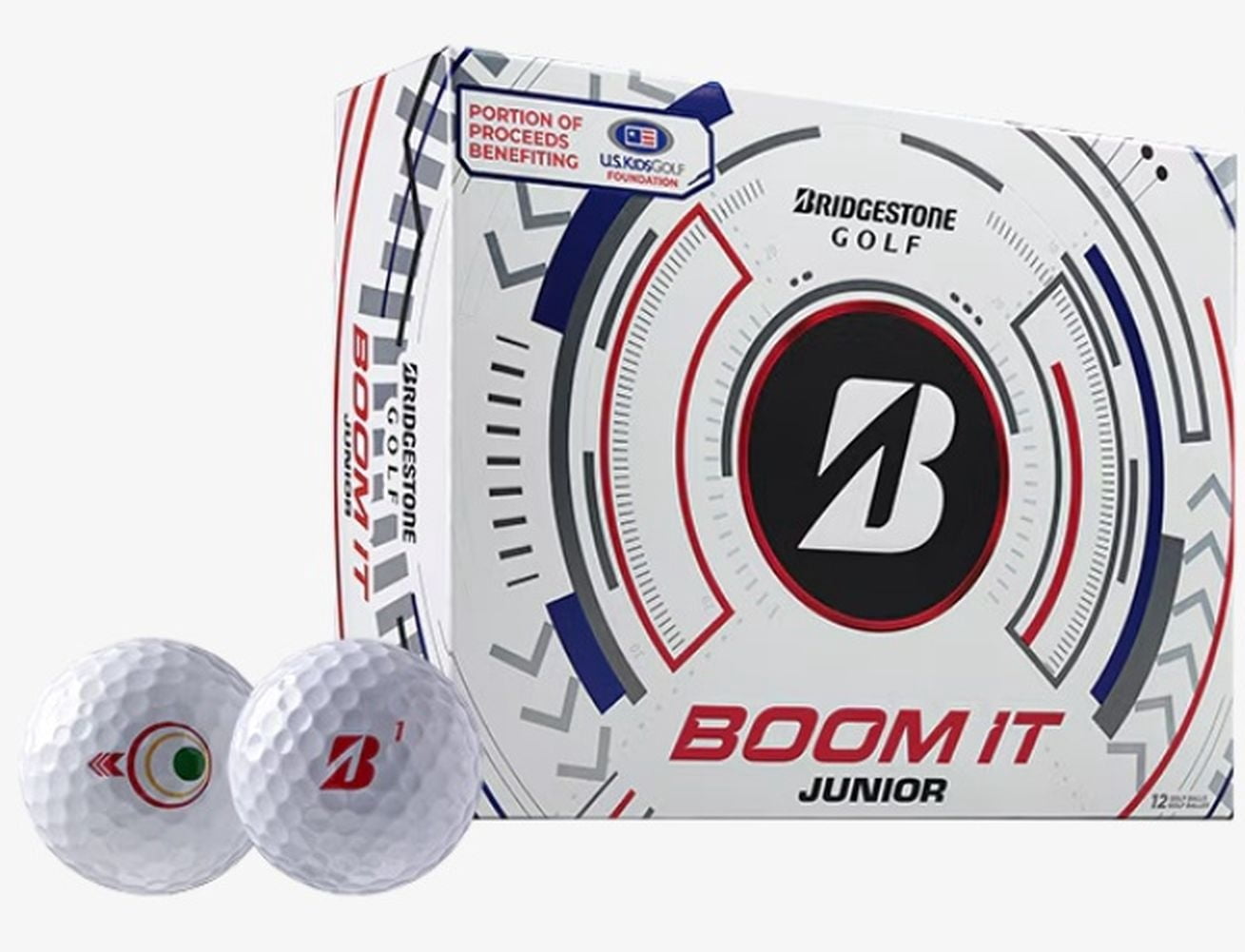Bridgestone BOOM IT Junior Golf Balls (White, 12pk) 1 Dozen 2026 NEW ...