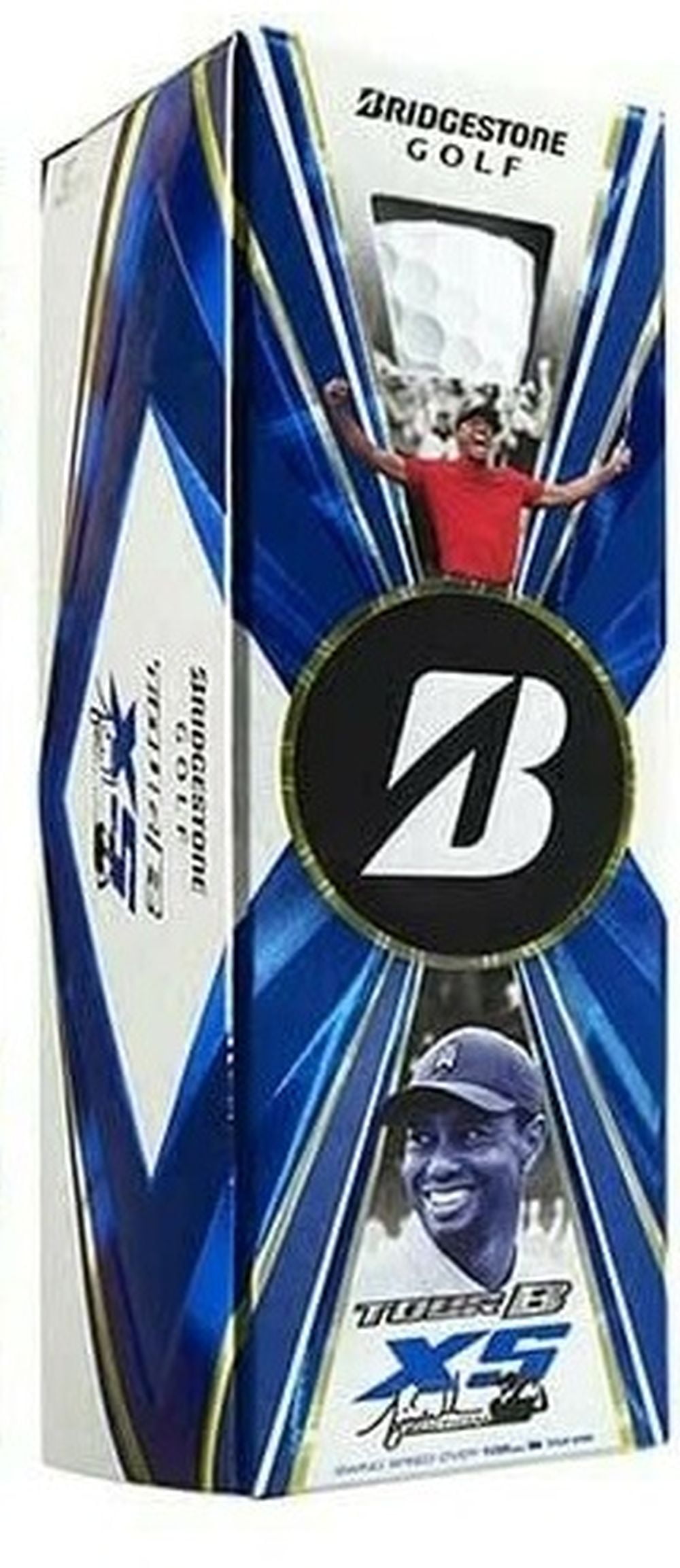 Bridgestone Tour B XS Tiger Woods Golf Balls, White, 3 Pack, 2022, Reactive Urethane Cover ...