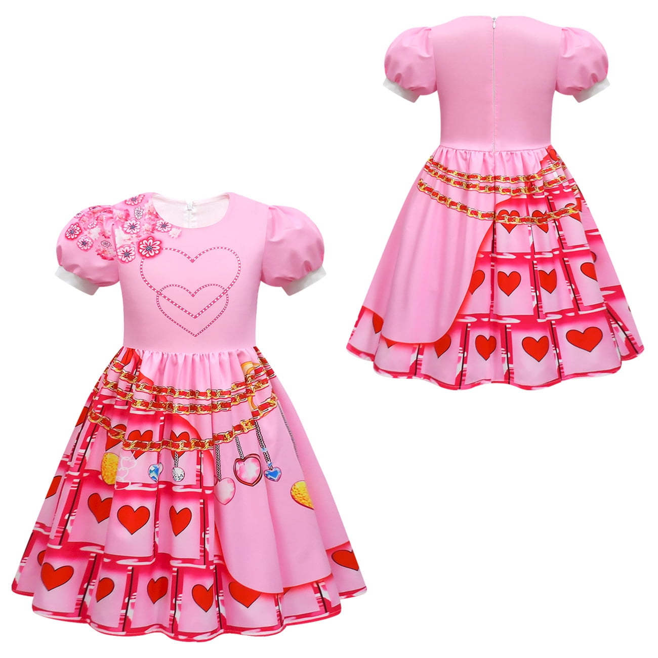 Bridget Costume for Girls Halloween Pink Princess Cosplay Dress, Size ...