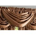 Bridget Crushed Satin Valance with Beaded Trim, Rust - Walmart.com