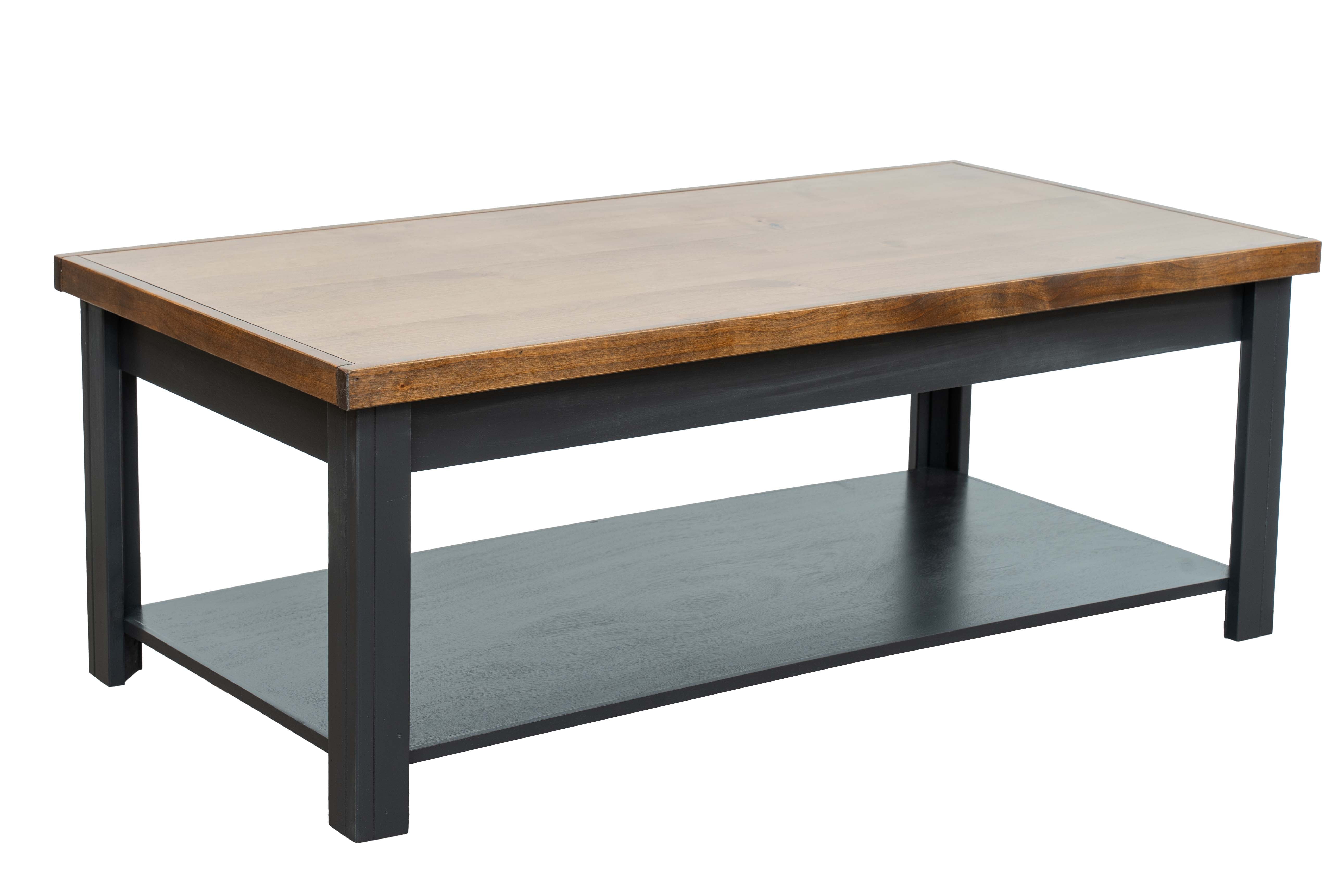 Bridgevine Home Essex 48 inch Coffee Table, No Assembly Required, Black ...