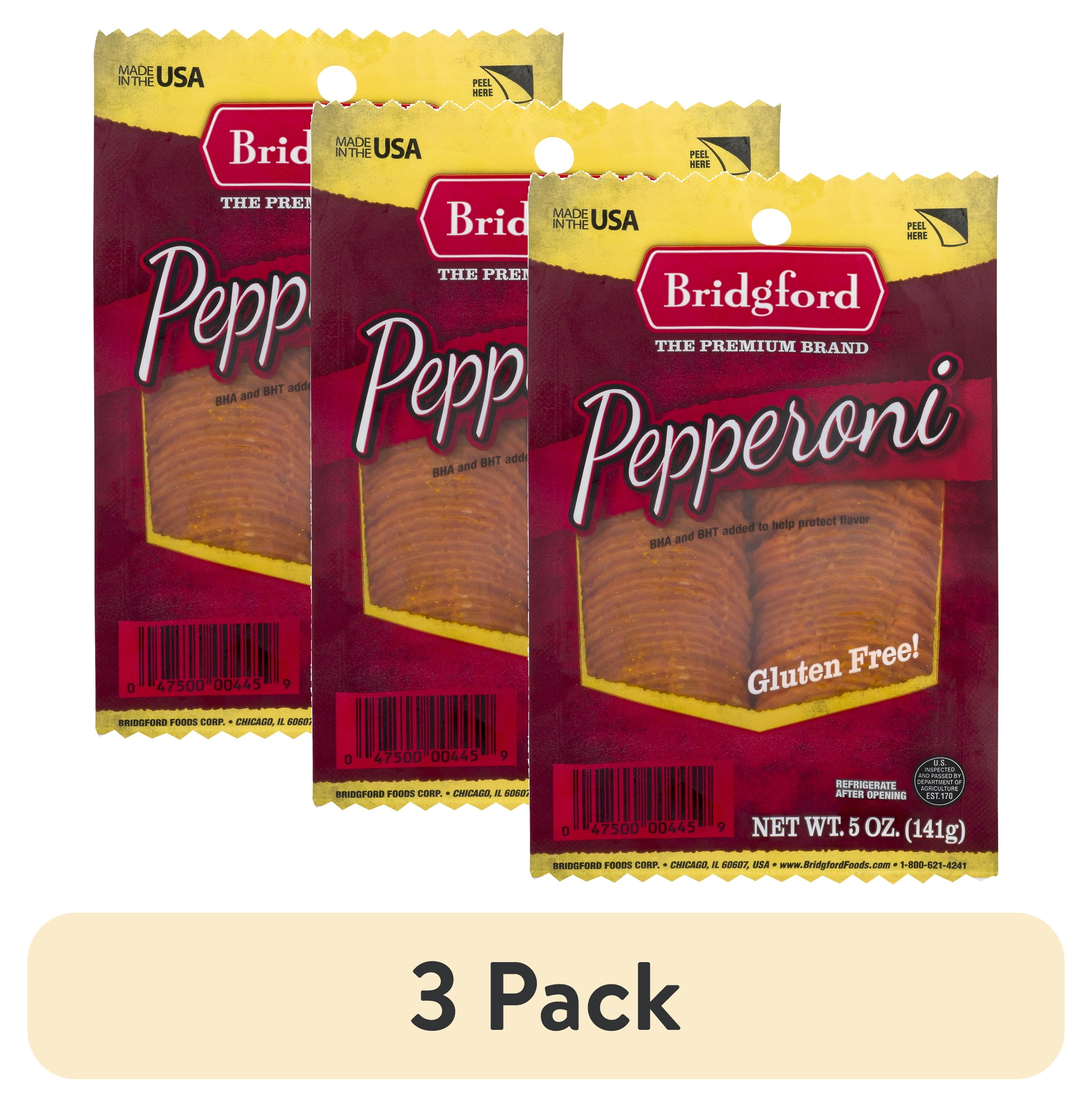 (3 pack) Bridgford Gluten-Free Original Pepperoni - 5oz Sliced ...