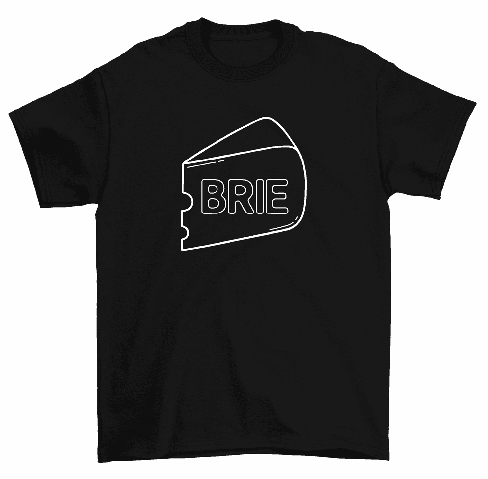 Brie Cheese Outline Cheese Lover Foodie T-Shirt Men Women - Walmart.com