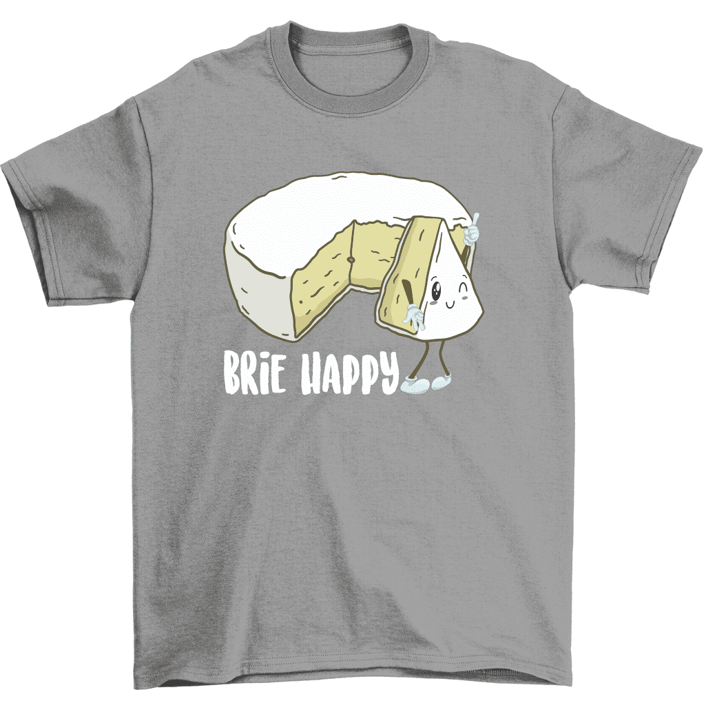 Brie Happy Cheese Pun Funny Dairy Food T-Shirt Men Women - Walmart.com