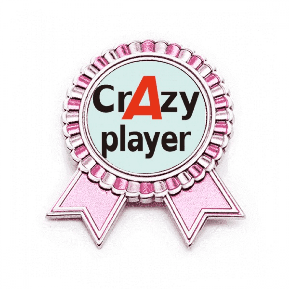 Brief Best Cool Player Athlete Badge Brooch Pin Pink Winner Award Medal ...