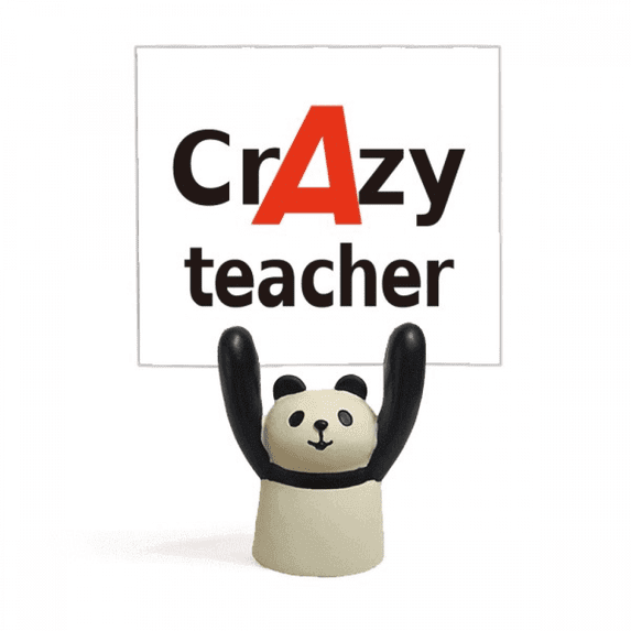 Brief Best Cool Teacher Occupation Memo Holder Cartoon Animal Panda Stand Decoration - Walmart.com